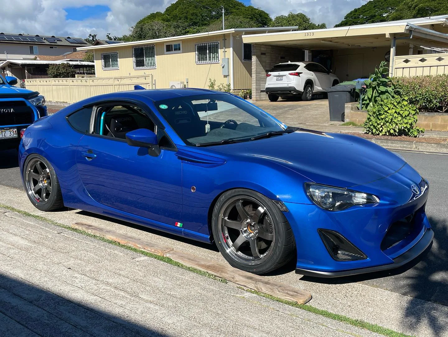 Gen-1 FRS/BRZ (ZN6/ZC6) Equipped with Rays Volk TE37SL 17x9.5 +45 5x100, Pressed Graphite w/ 245 ...