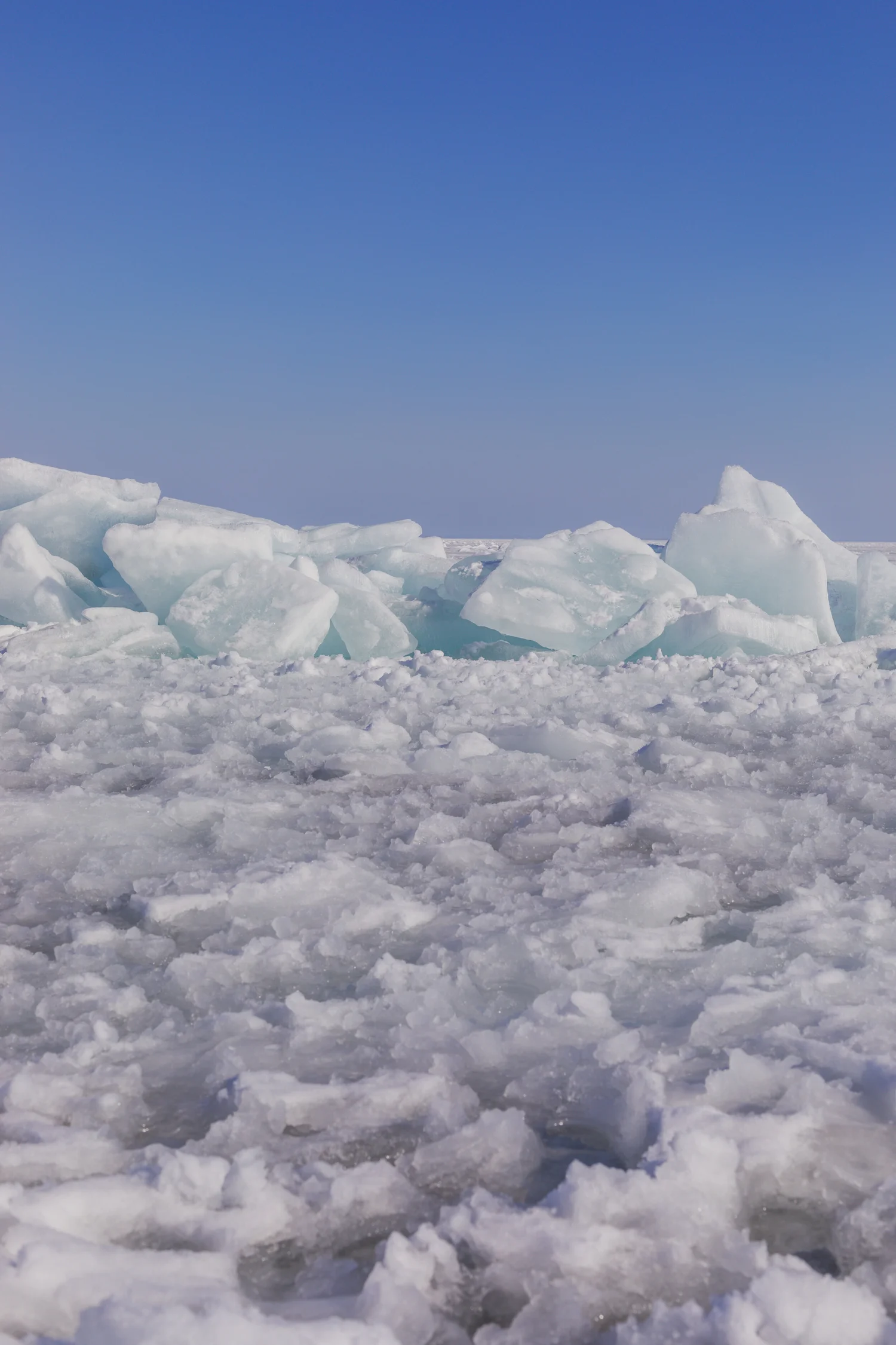 Incredible Blue Ice Phenomenon in Mackinaw City — Searra Liggett