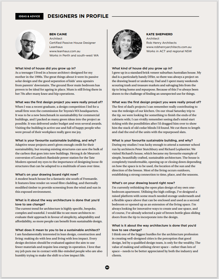 Sanctuary Magazine 59 - Designer in Profile — leanhaus