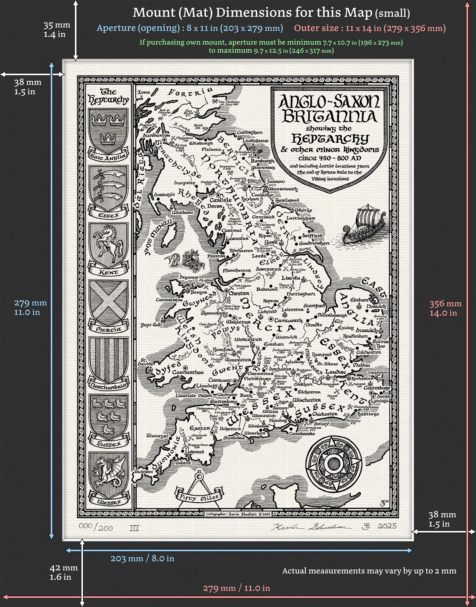 Manuscript Maps — Map of Anglo-Saxon Britannia