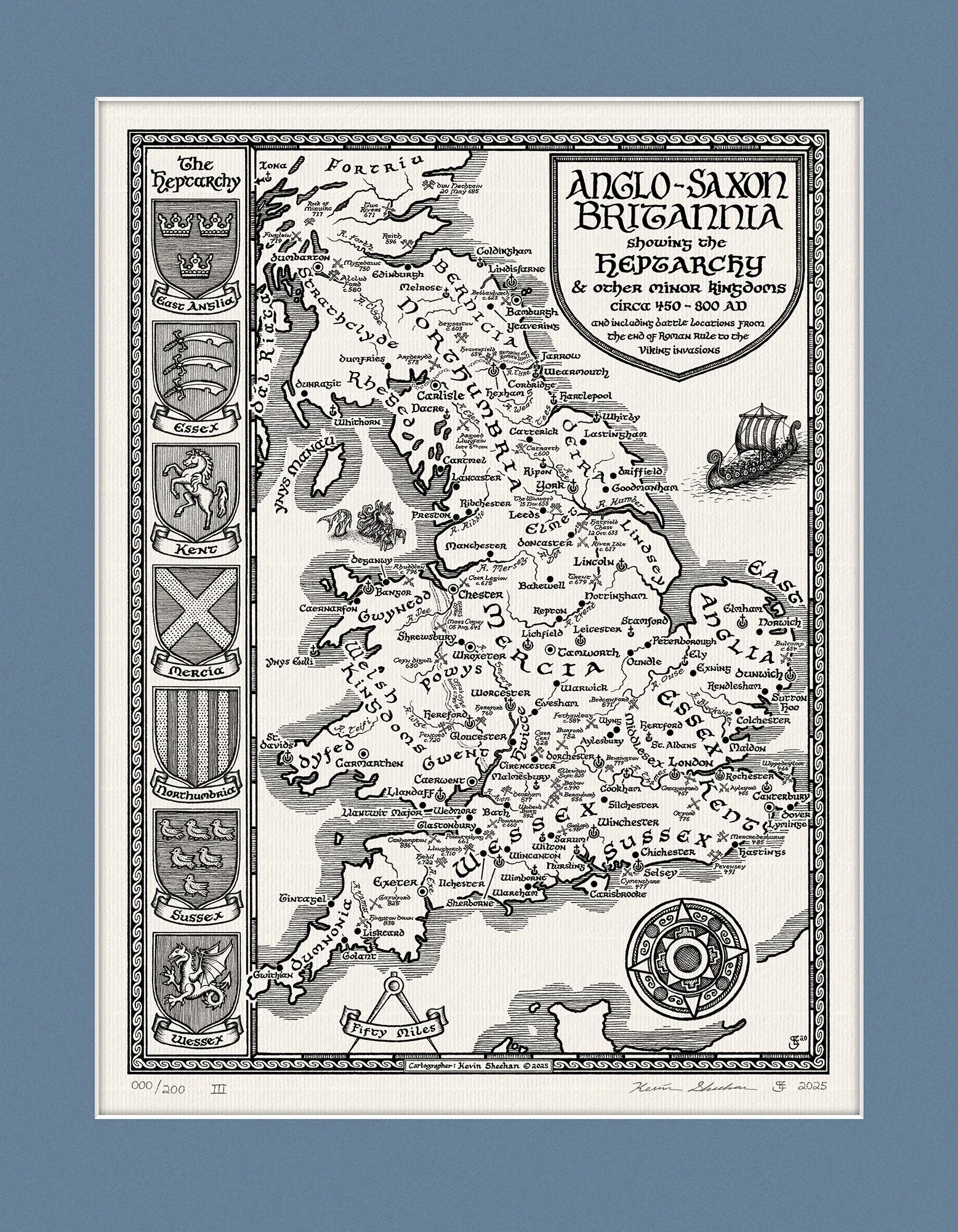 Manuscript Maps — Map of Anglo-Saxon Britannia