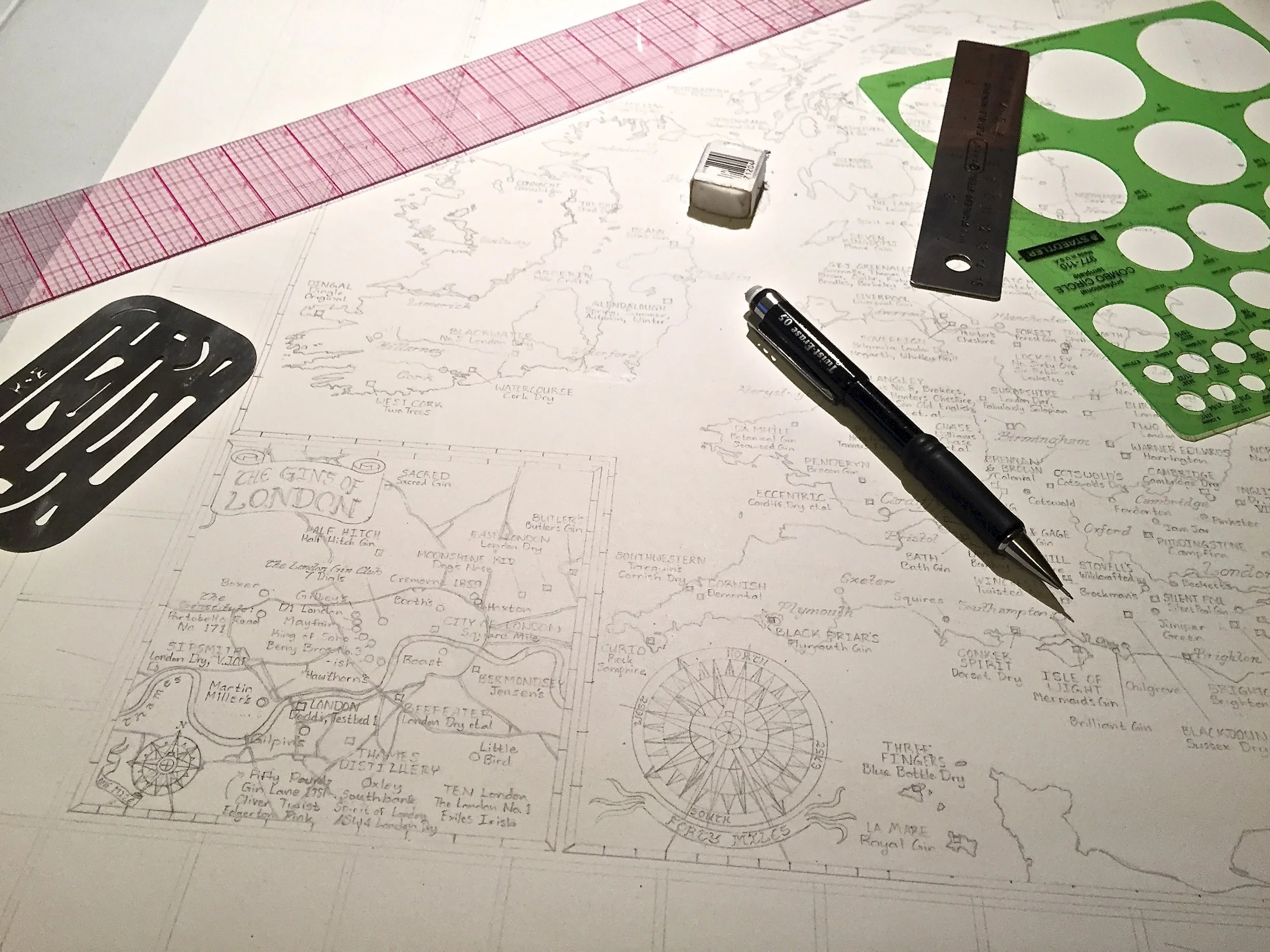 Manuscript Maps — Making Maps : Part 1 - Planning & Pencil