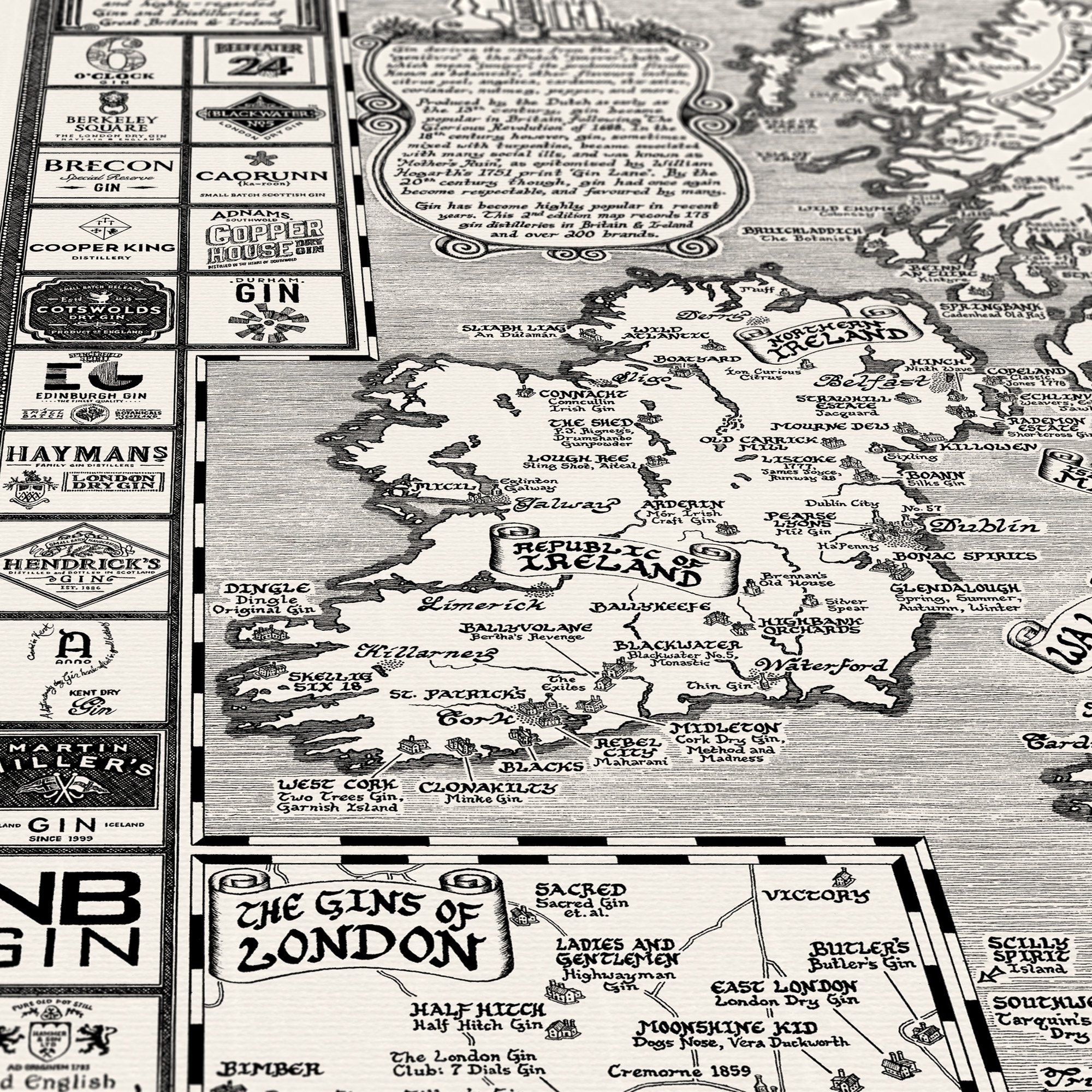 Manuscript Maps — Gin Distilleries of Britain & Ireland