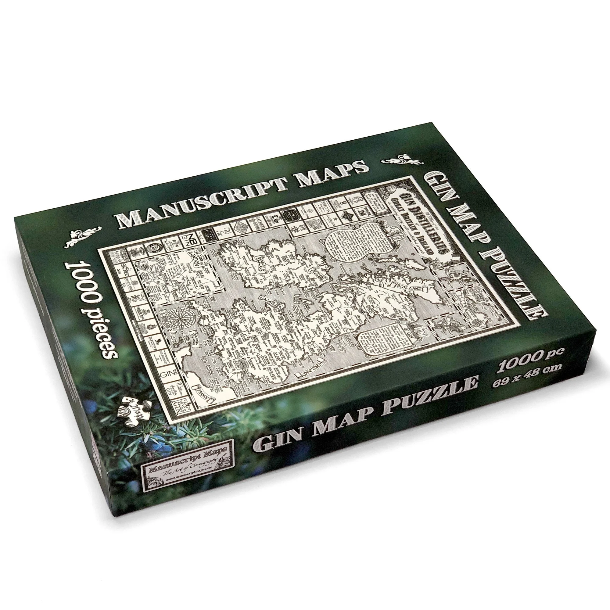 Manuscript Maps — Gin Map Jigsaw Puzzle - 1000 pieces