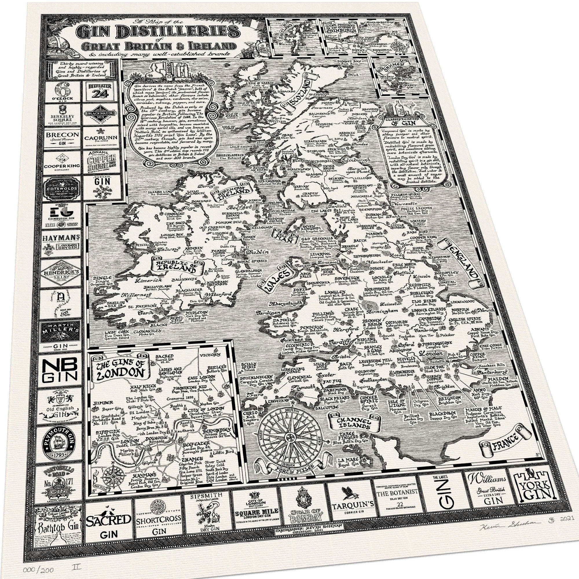 Manuscript Maps — Gin Distilleries of Britain & Ireland
