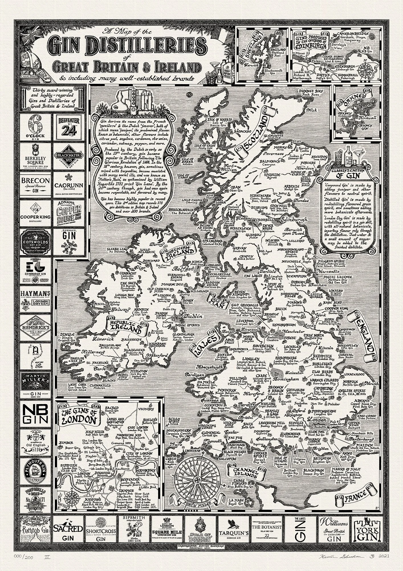 Manuscript Maps — Gin Distilleries of Britain & Ireland