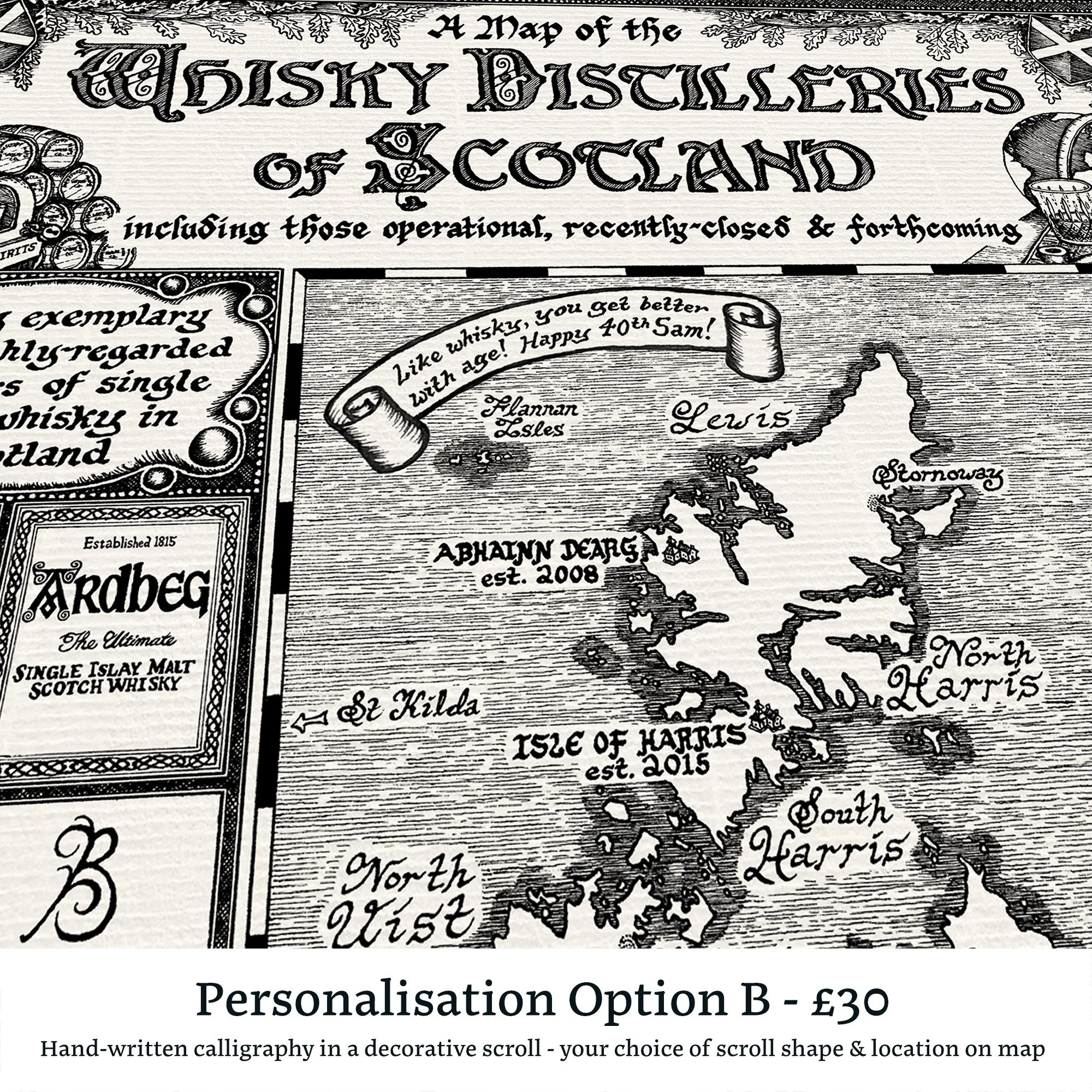 Manuscript Maps — Scotland Whisky Map