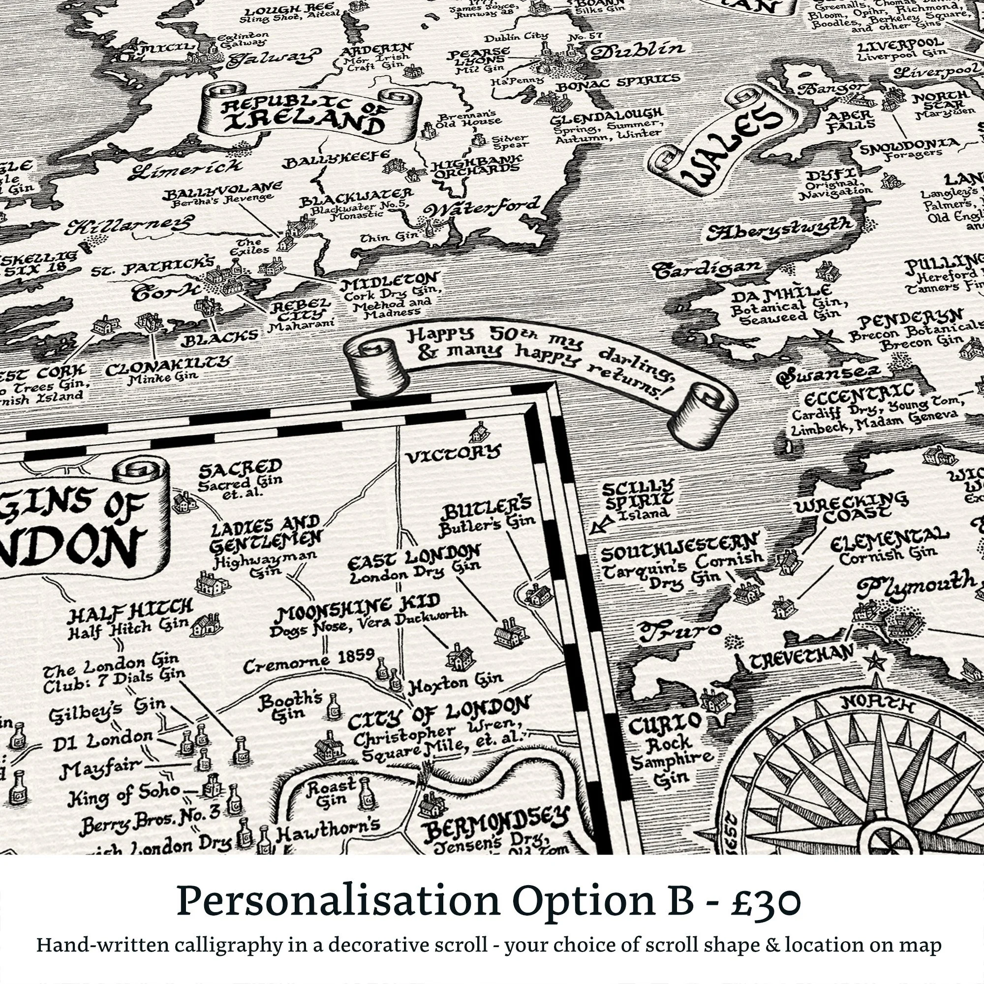 Manuscript Maps — Gin Distilleries of Britain & Ireland