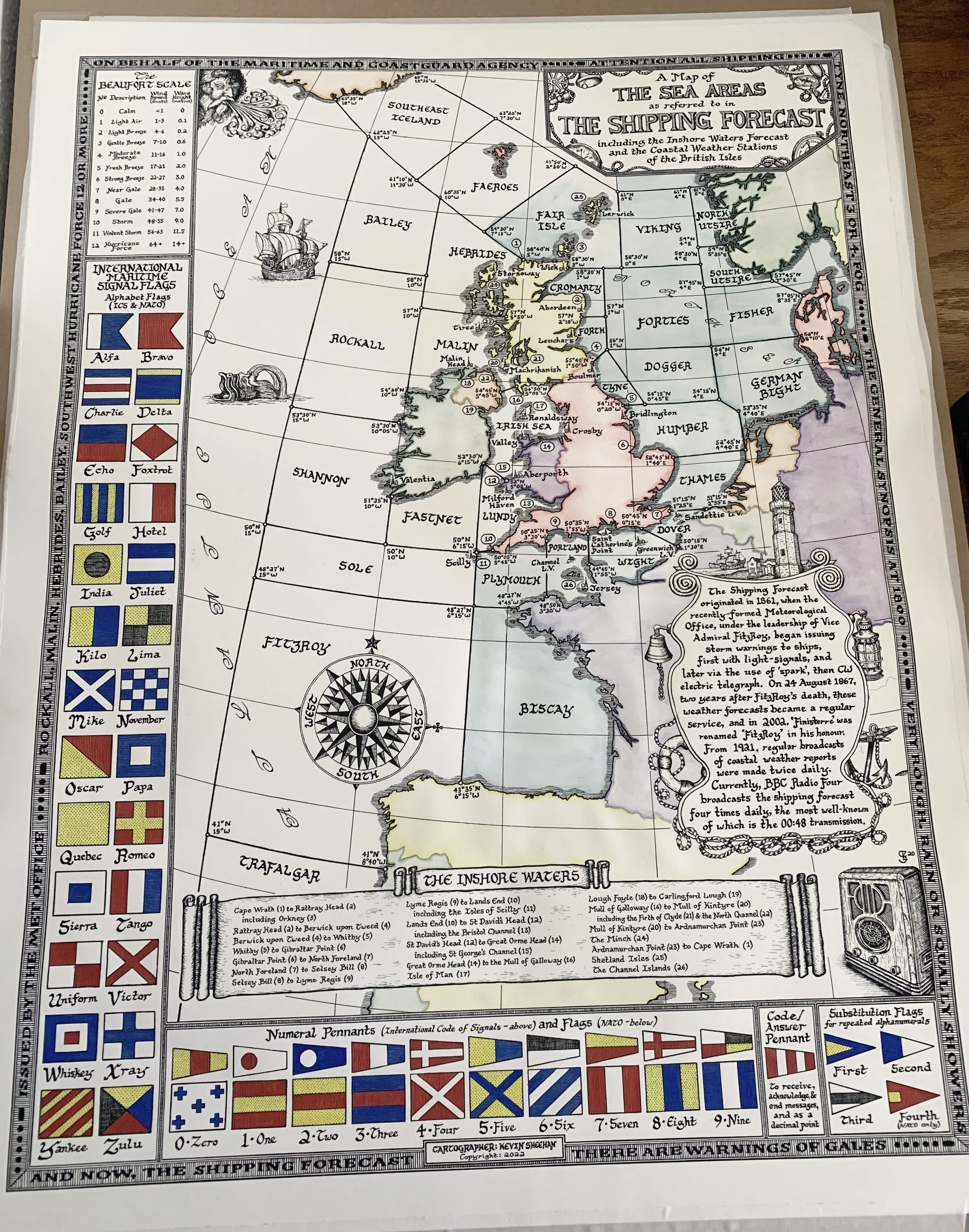 Manuscript Maps — Colour Shipping Forecast Map
