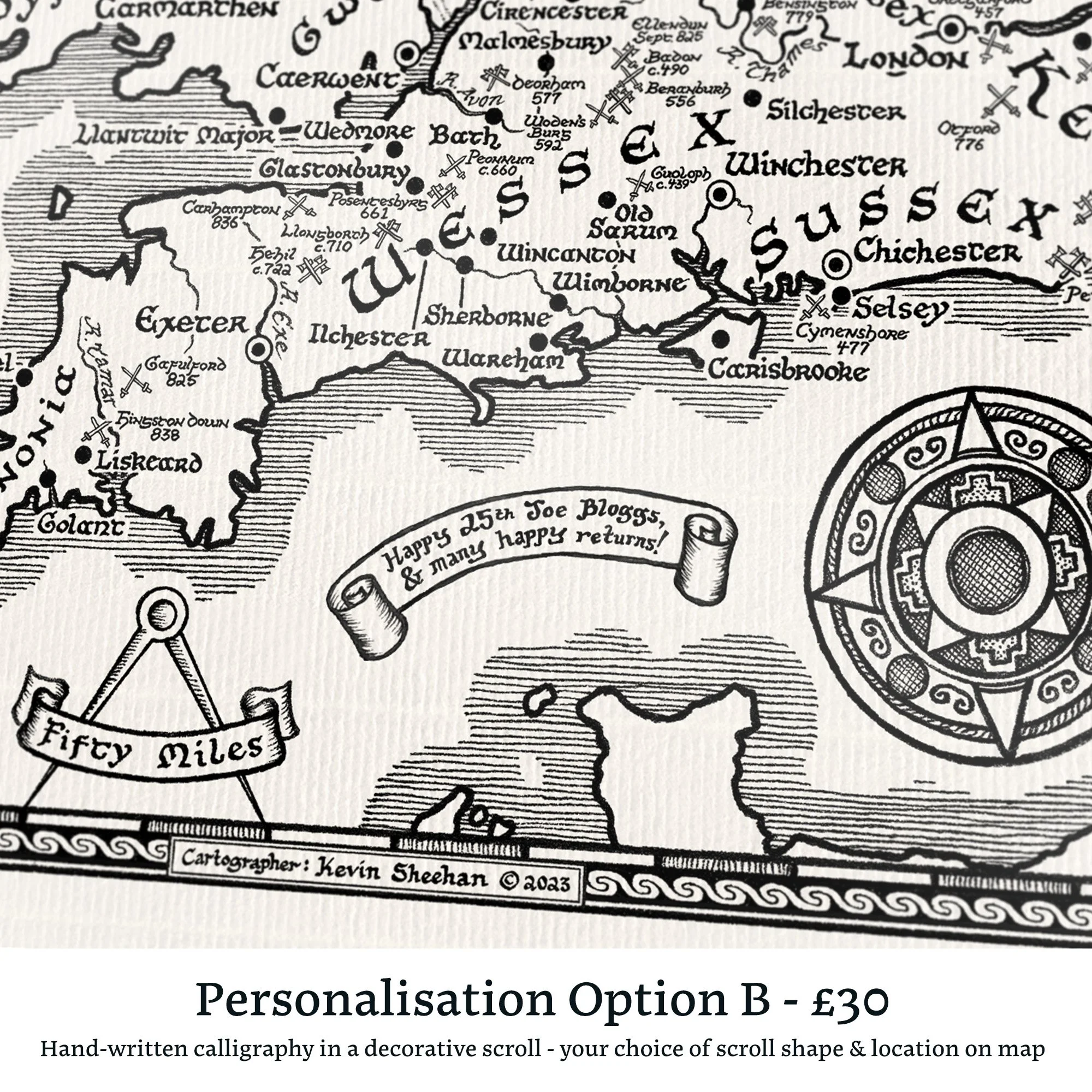 Manuscript Maps — Map of Anglo-Saxon Britannia