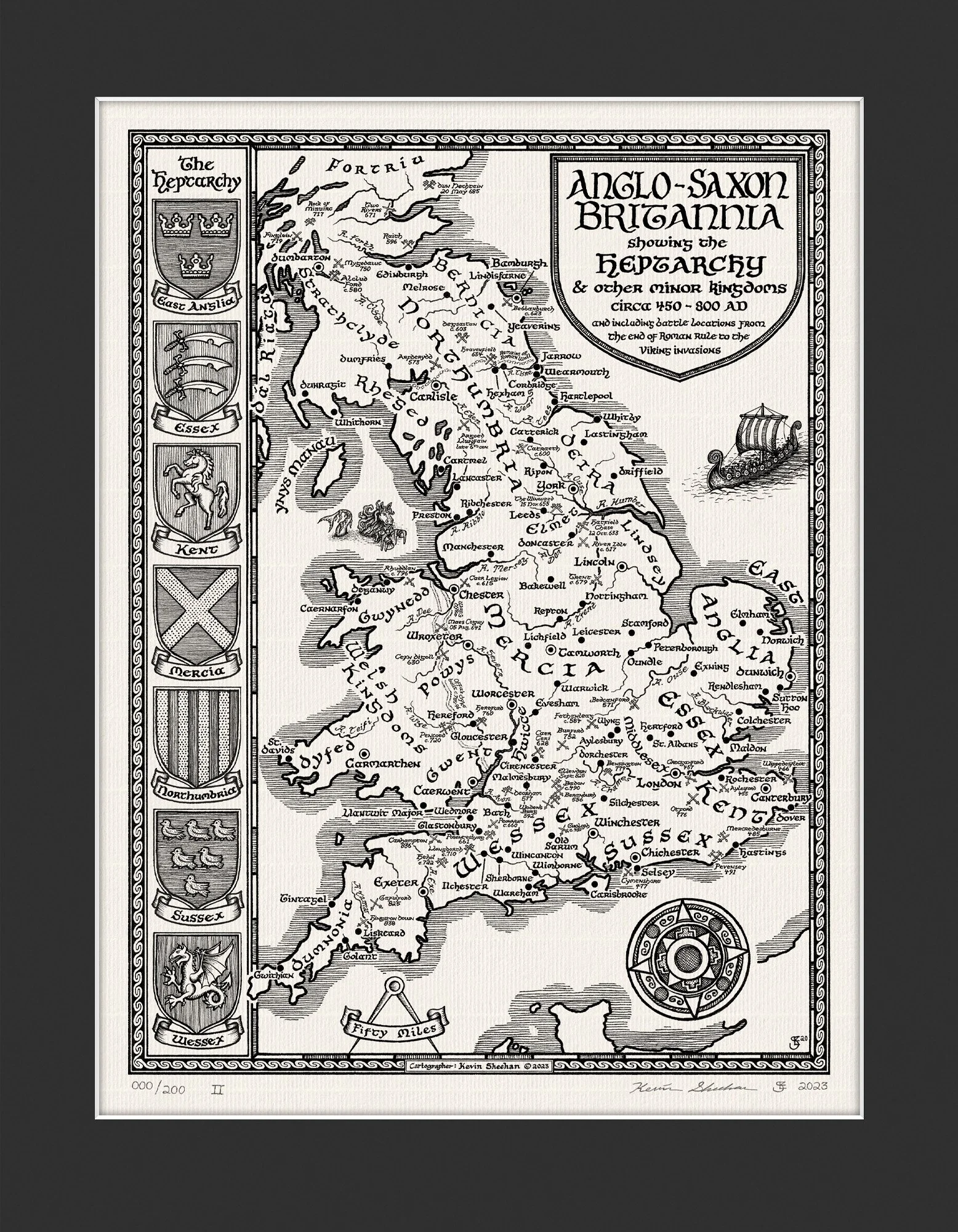 Manuscript Maps — Map of Anglo-Saxon Britannia