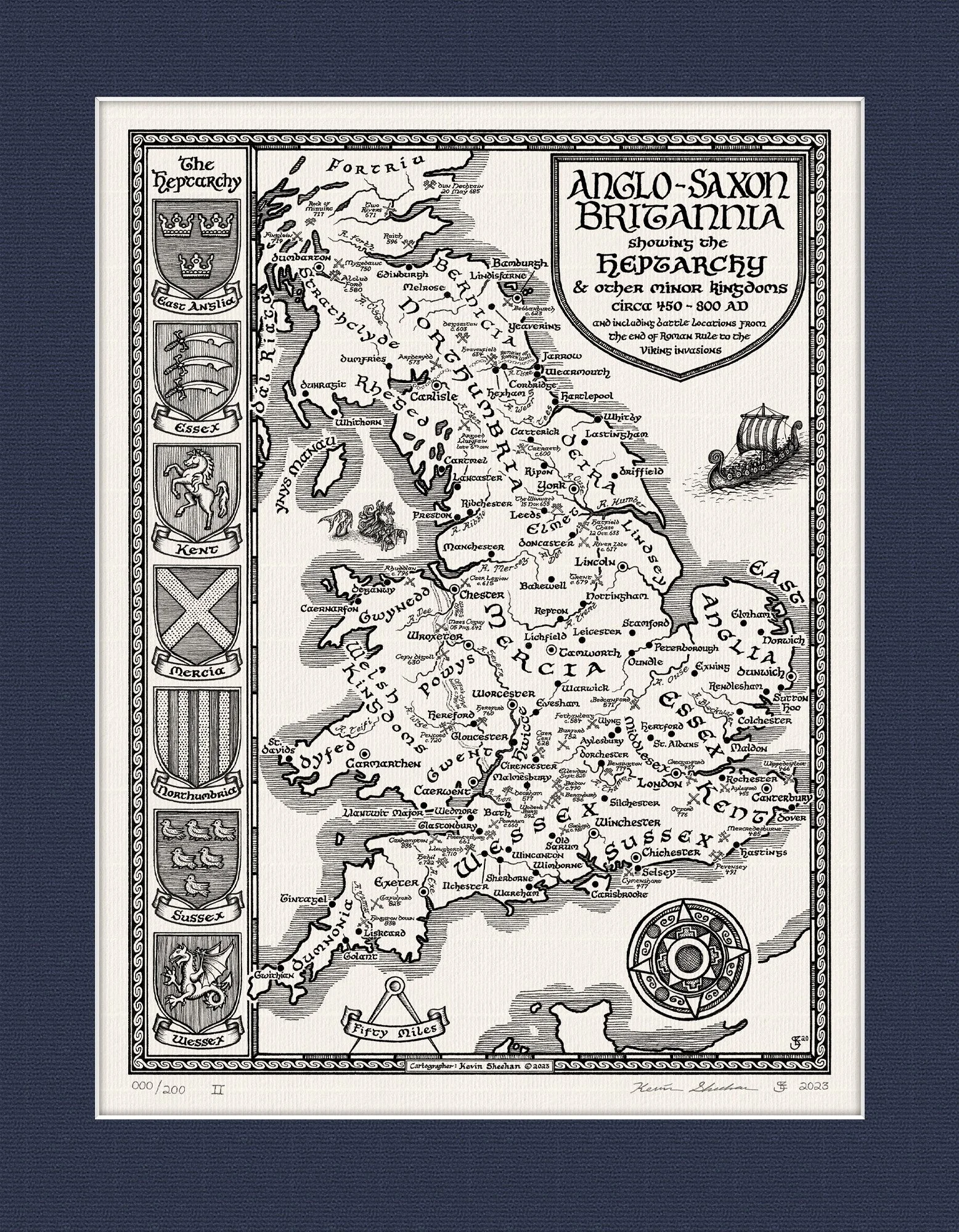 Manuscript Maps — Map of Anglo-Saxon Britannia