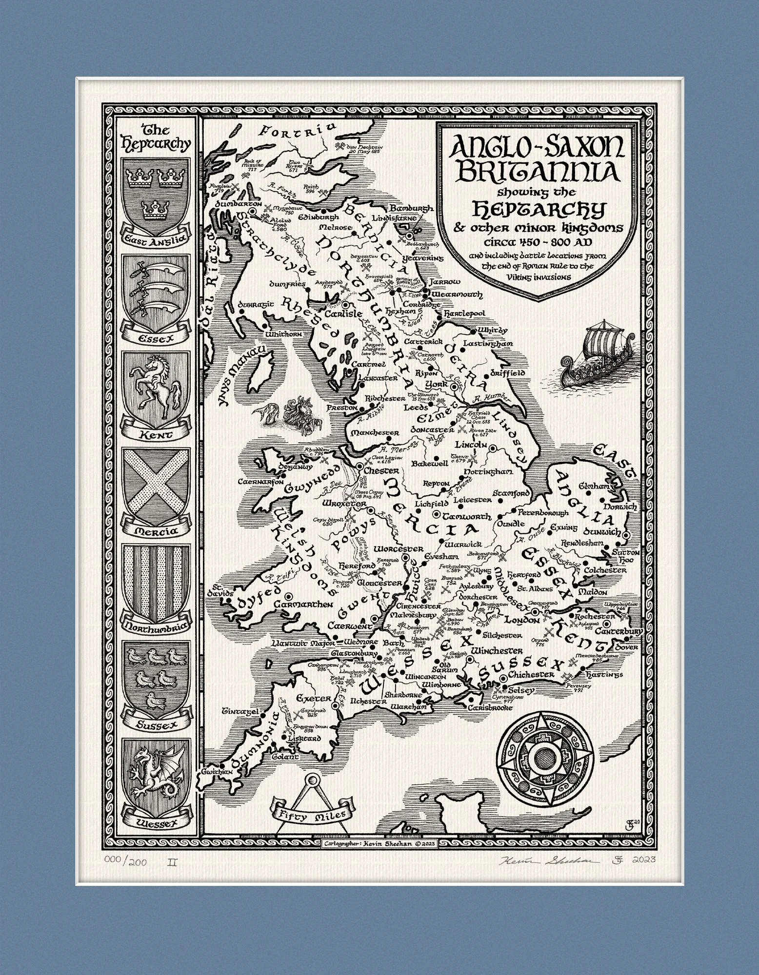 Manuscript Maps — Map of Anglo-Saxon Britannia