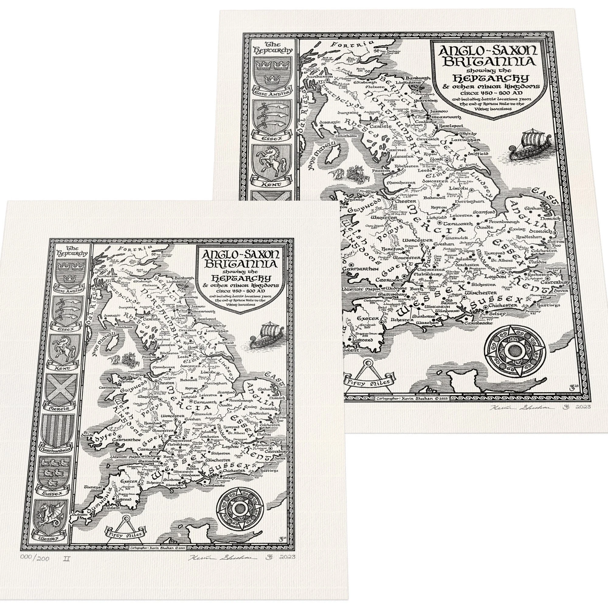 Manuscript Maps — Map of Anglo-Saxon Britannia