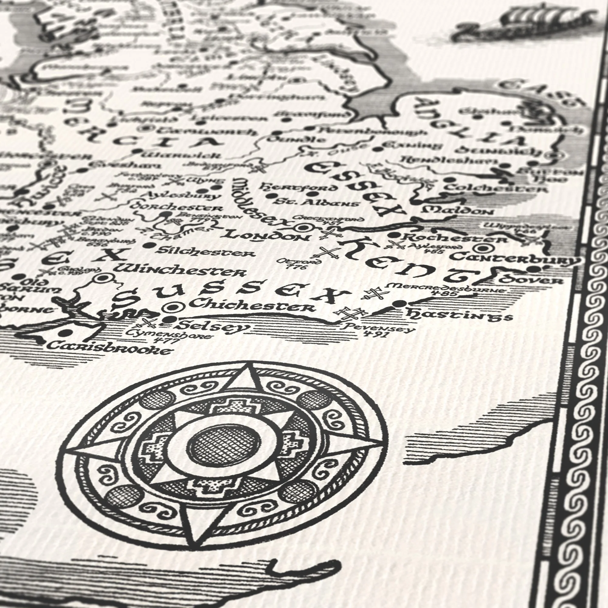 Manuscript Maps — Map of Anglo-Saxon Britannia