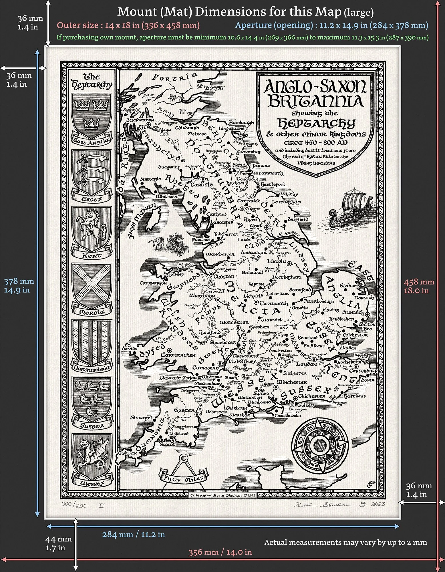 Manuscript Maps — Map of Anglo-Saxon Britannia