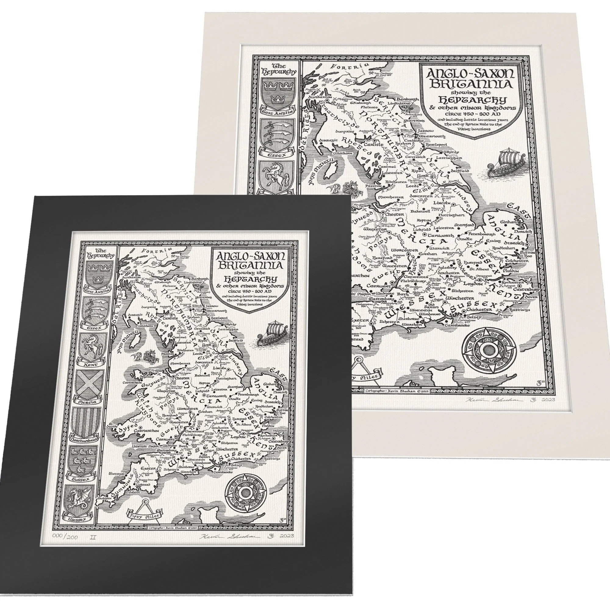 Manuscript Maps — Map of Anglo-Saxon Britannia