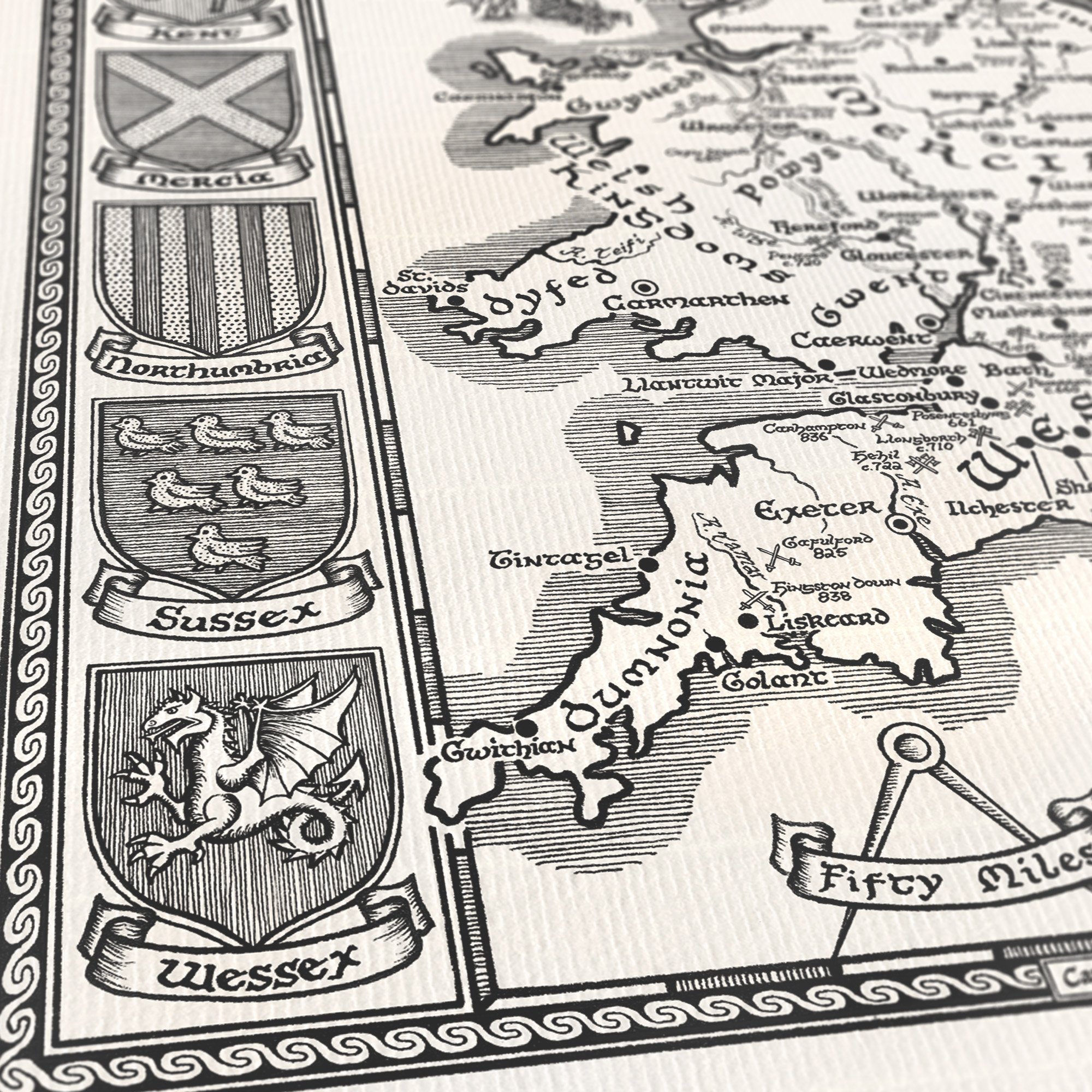 Manuscript Maps — Map of Anglo-Saxon Britannia