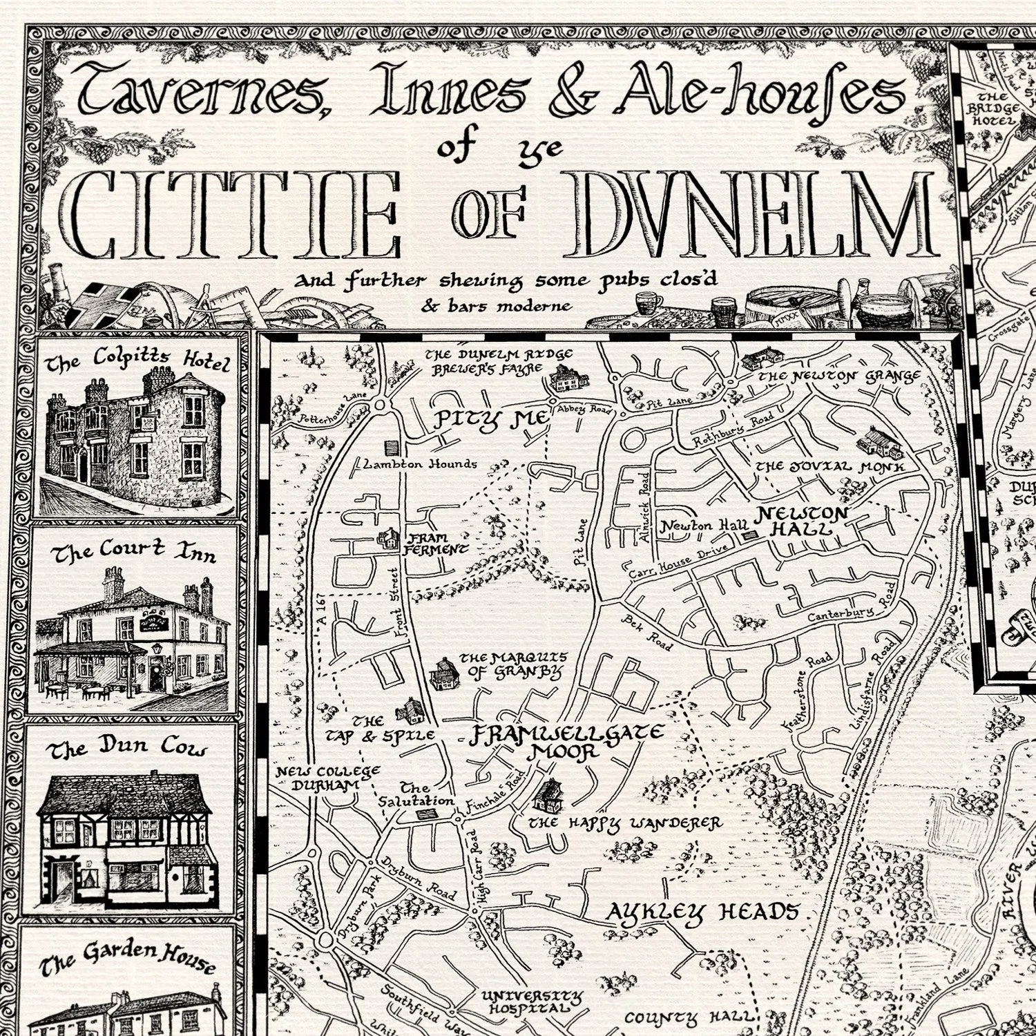 Manuscript Maps — Pubs of Durham Map