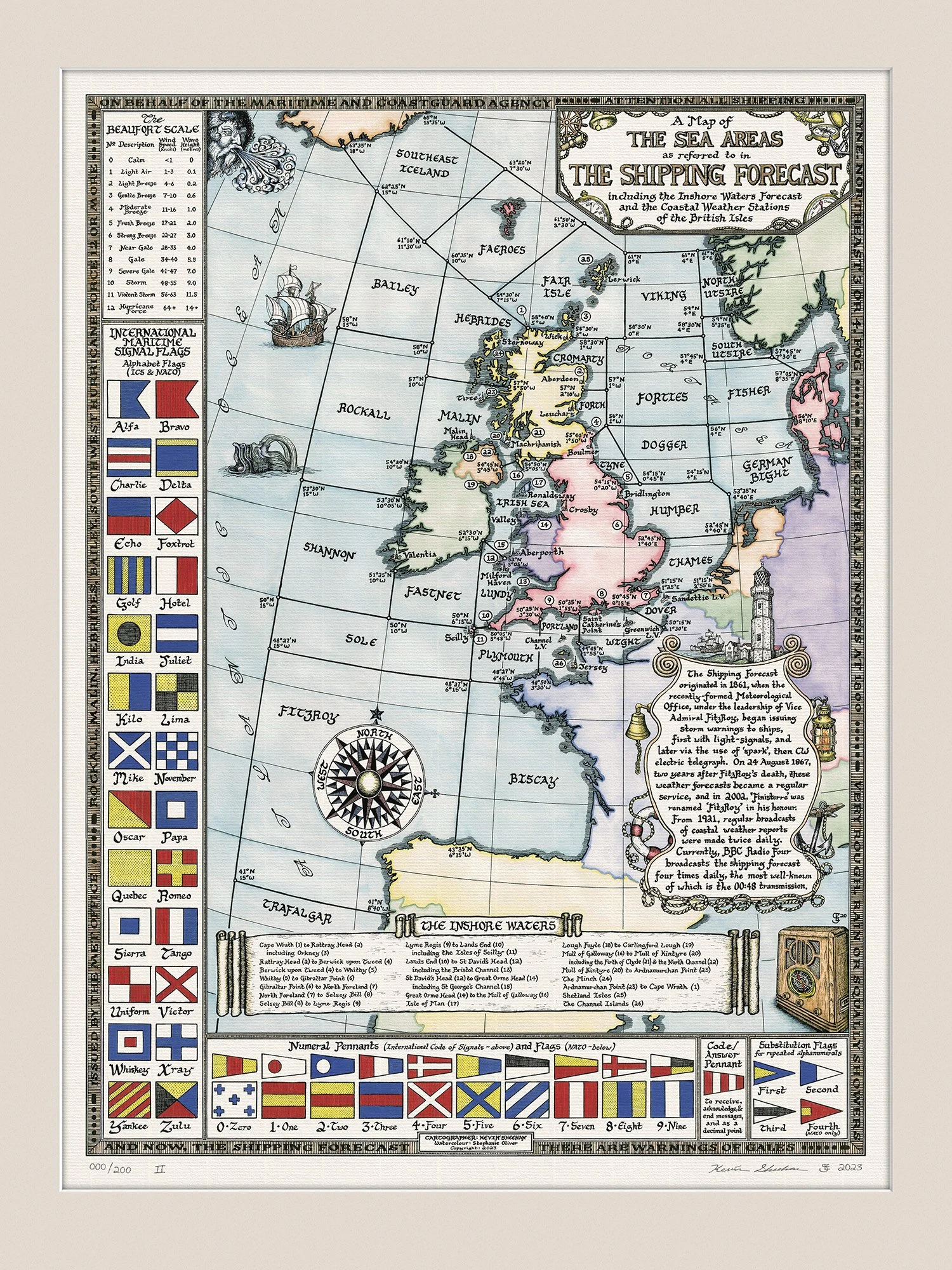 Manuscript Maps — Colour Shipping Forecast Map