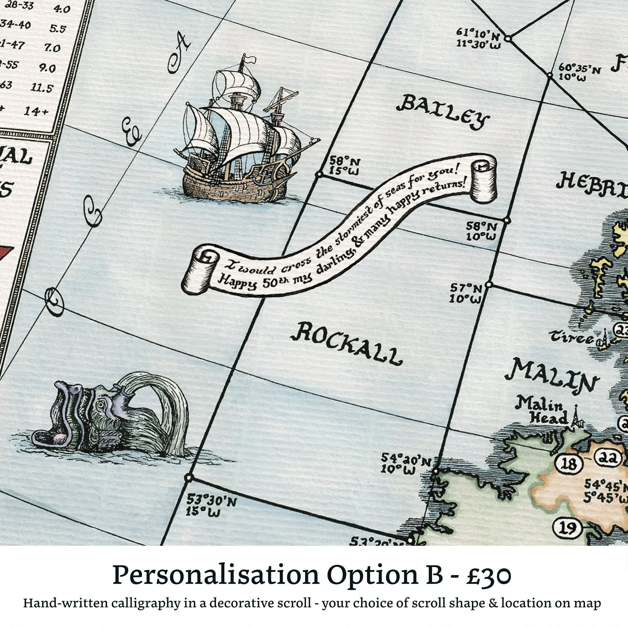 Manuscript Maps — Colour Shipping Forecast Map