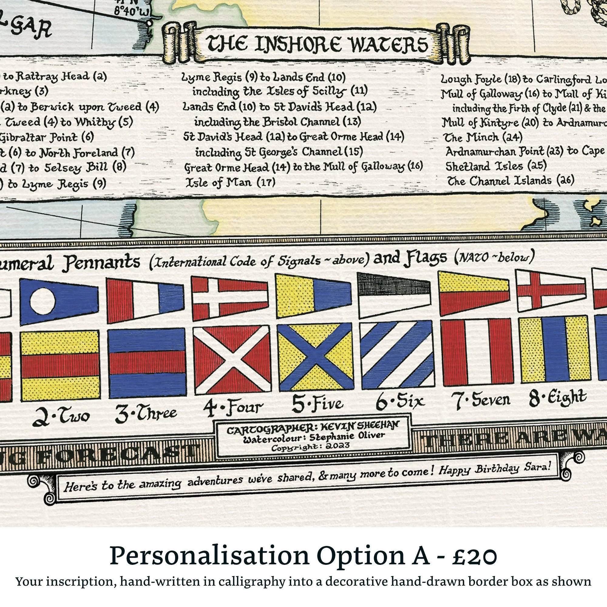Manuscript Maps — Colour Shipping Forecast Map