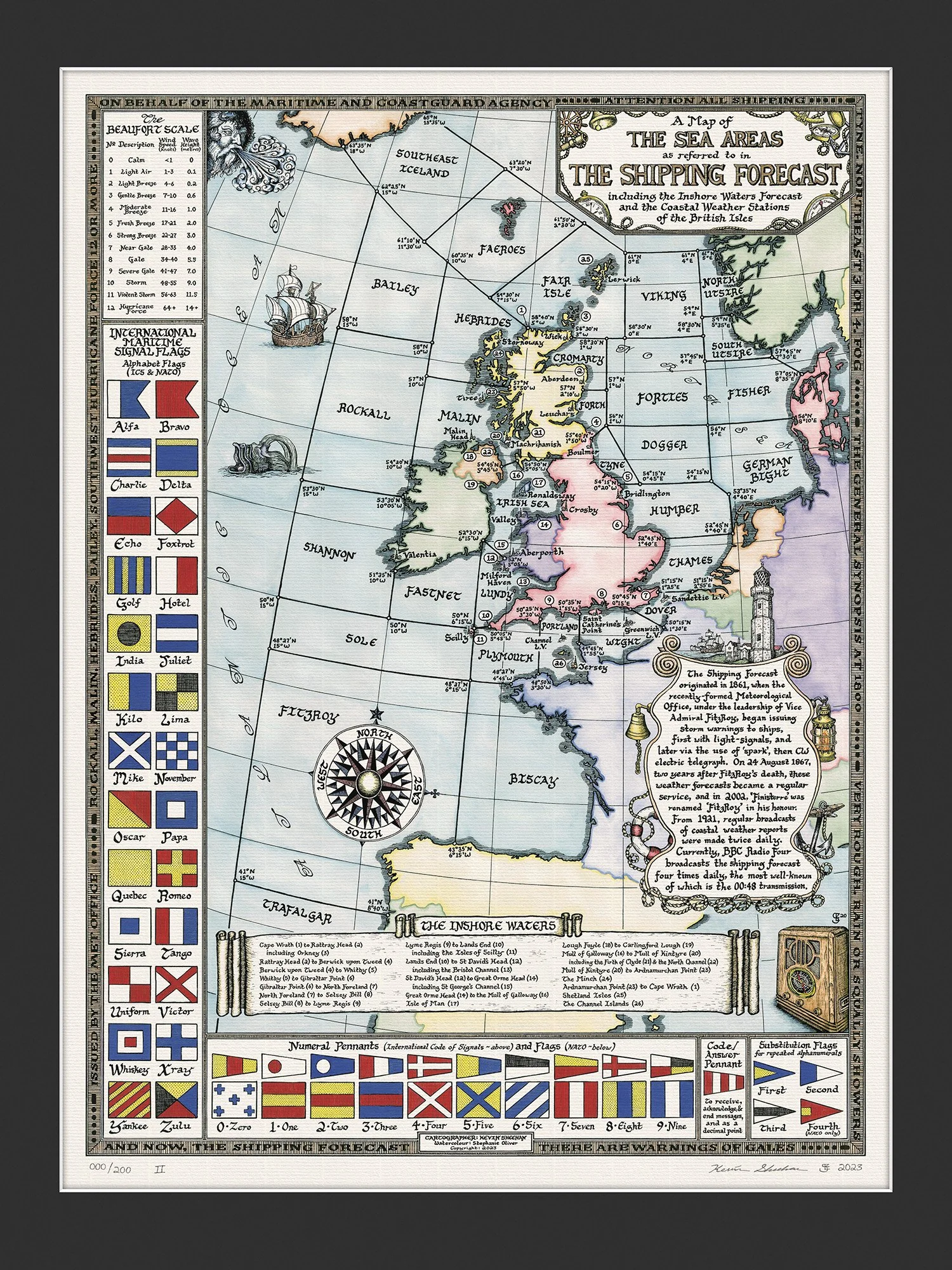 Manuscript Maps — Colour Shipping Forecast Map