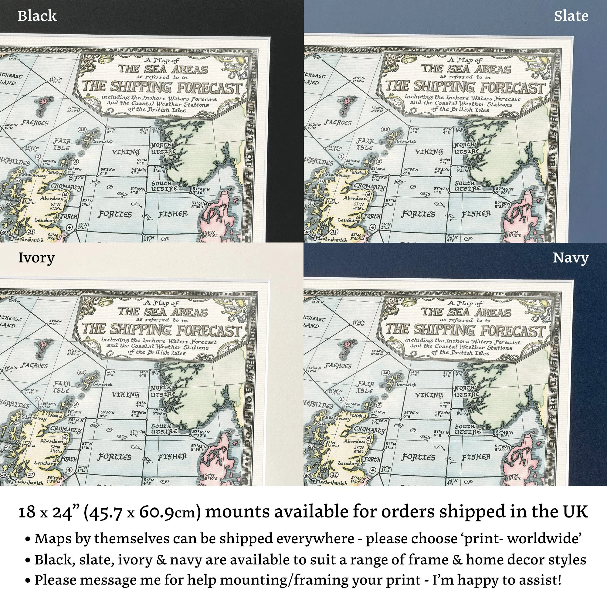 Manuscript Maps — Colour Shipping Forecast Map