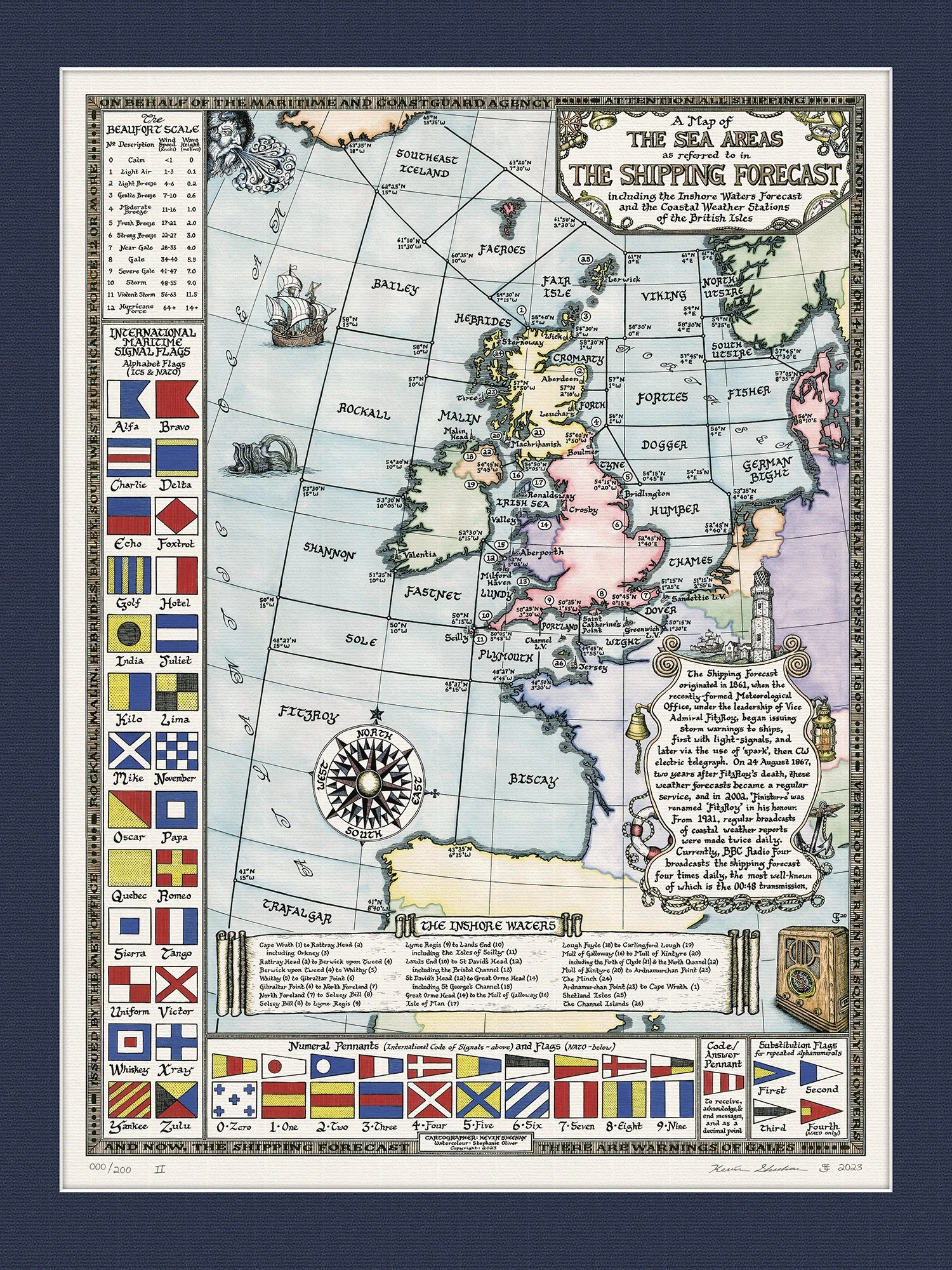 Manuscript Maps — Colour Shipping Forecast Map
