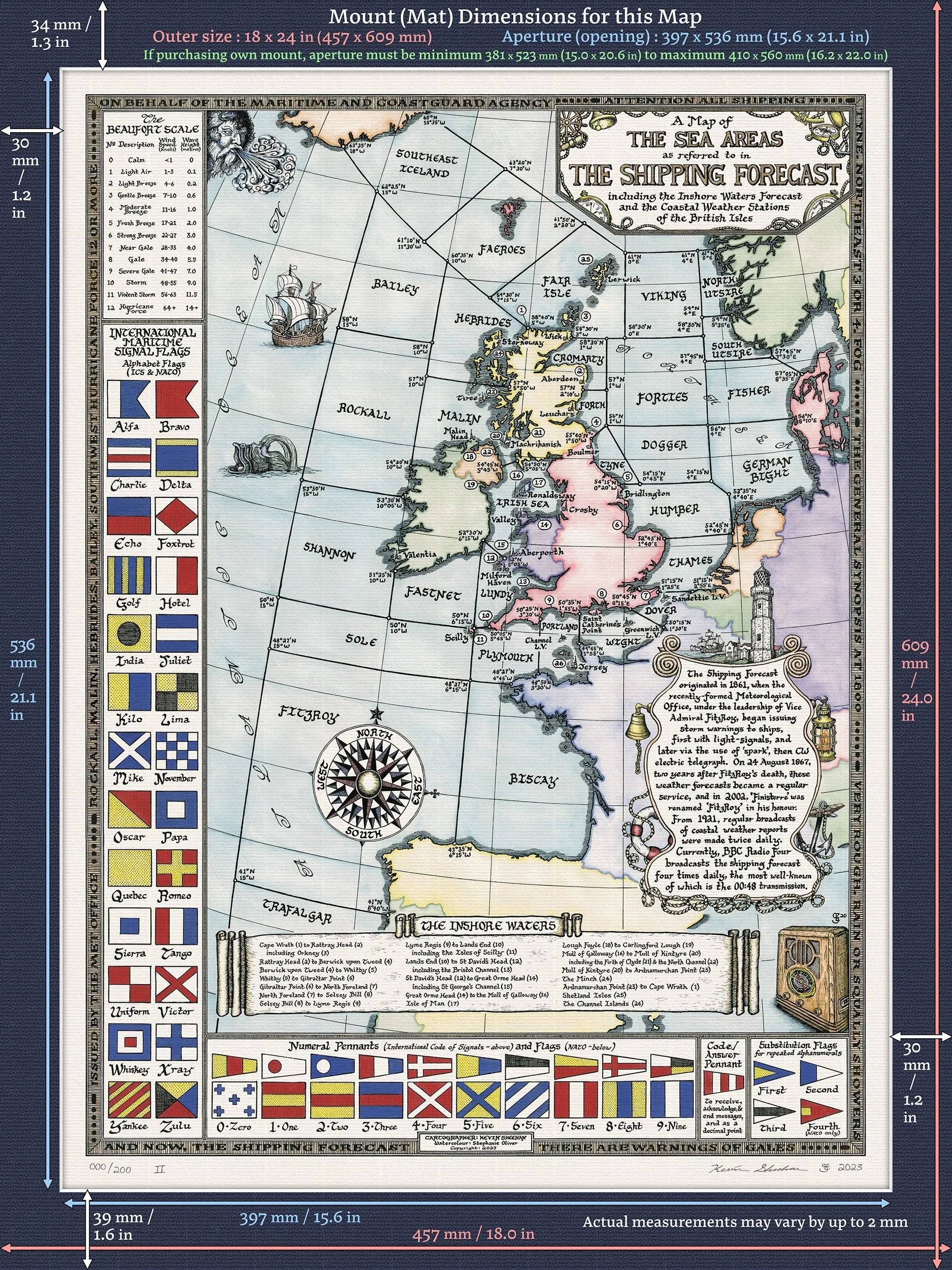 Manuscript Maps — Colour Shipping Forecast Map
