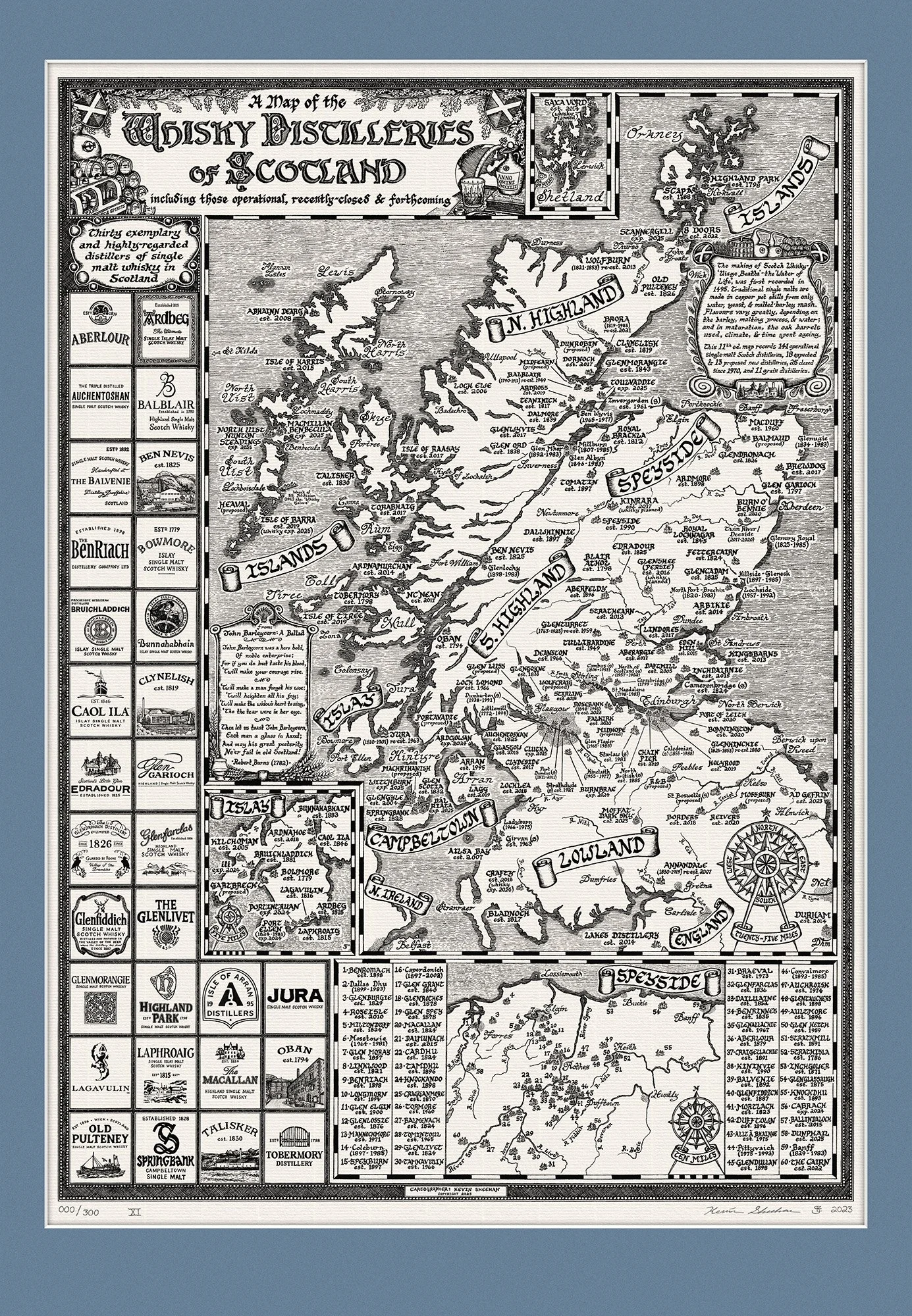 Manuscript Maps — Scotland Whisky Map