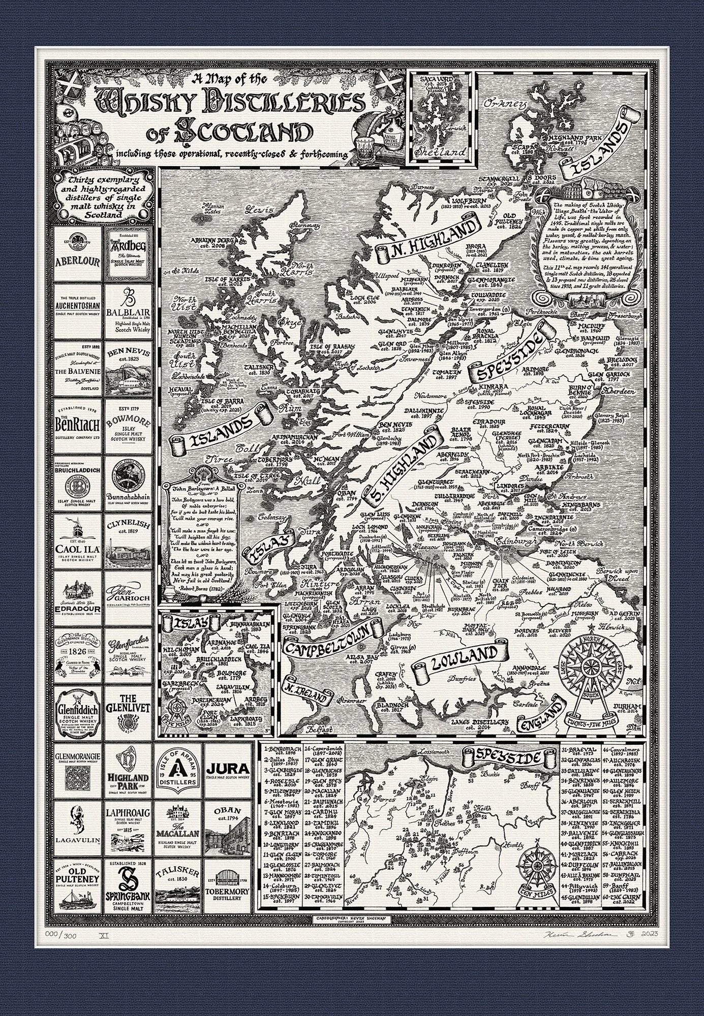 Manuscript Maps — Scotland Whisky Map
