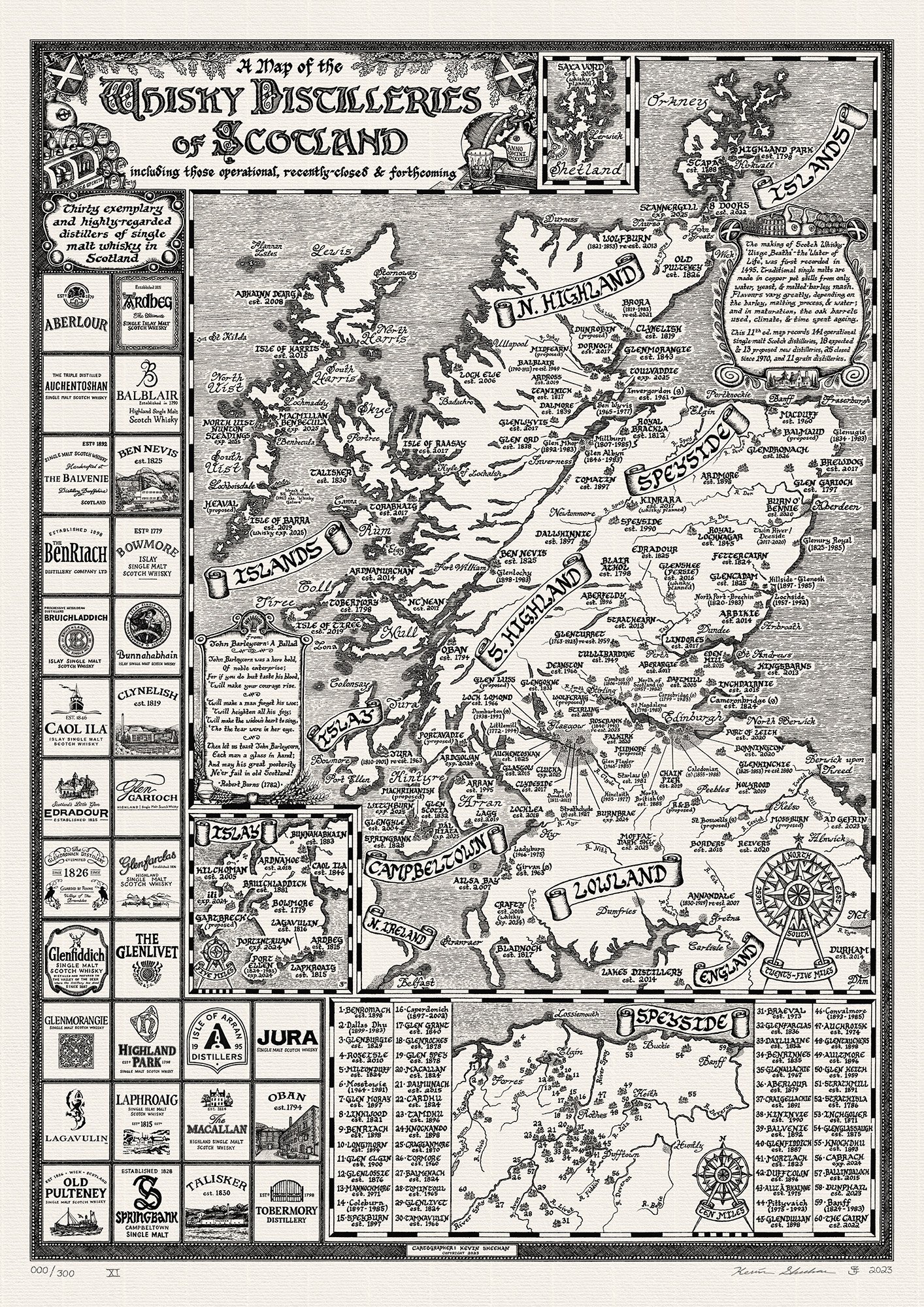 Manuscript Maps — Scotland Whisky Map