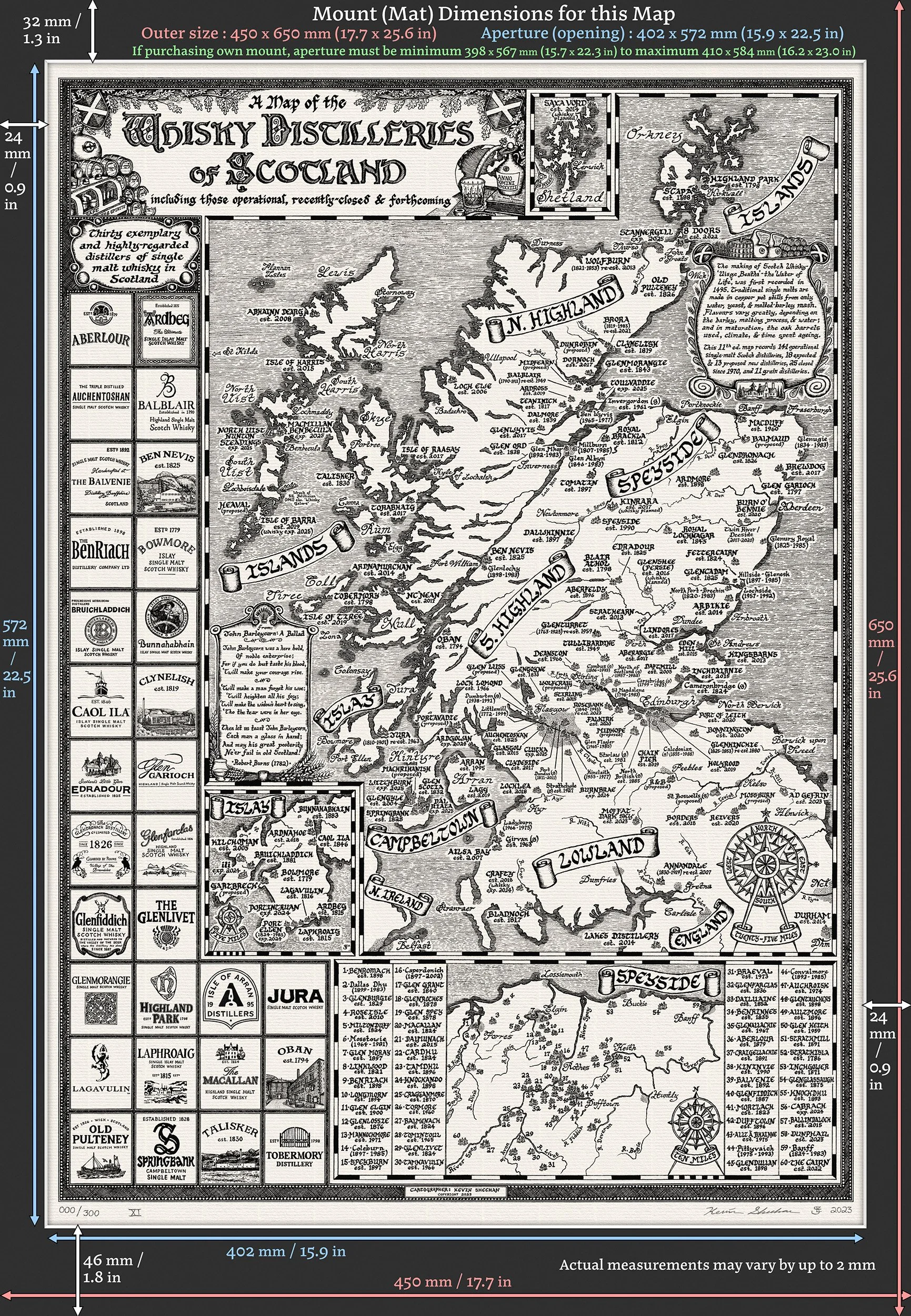 Manuscript Maps — Scotland Whisky Map