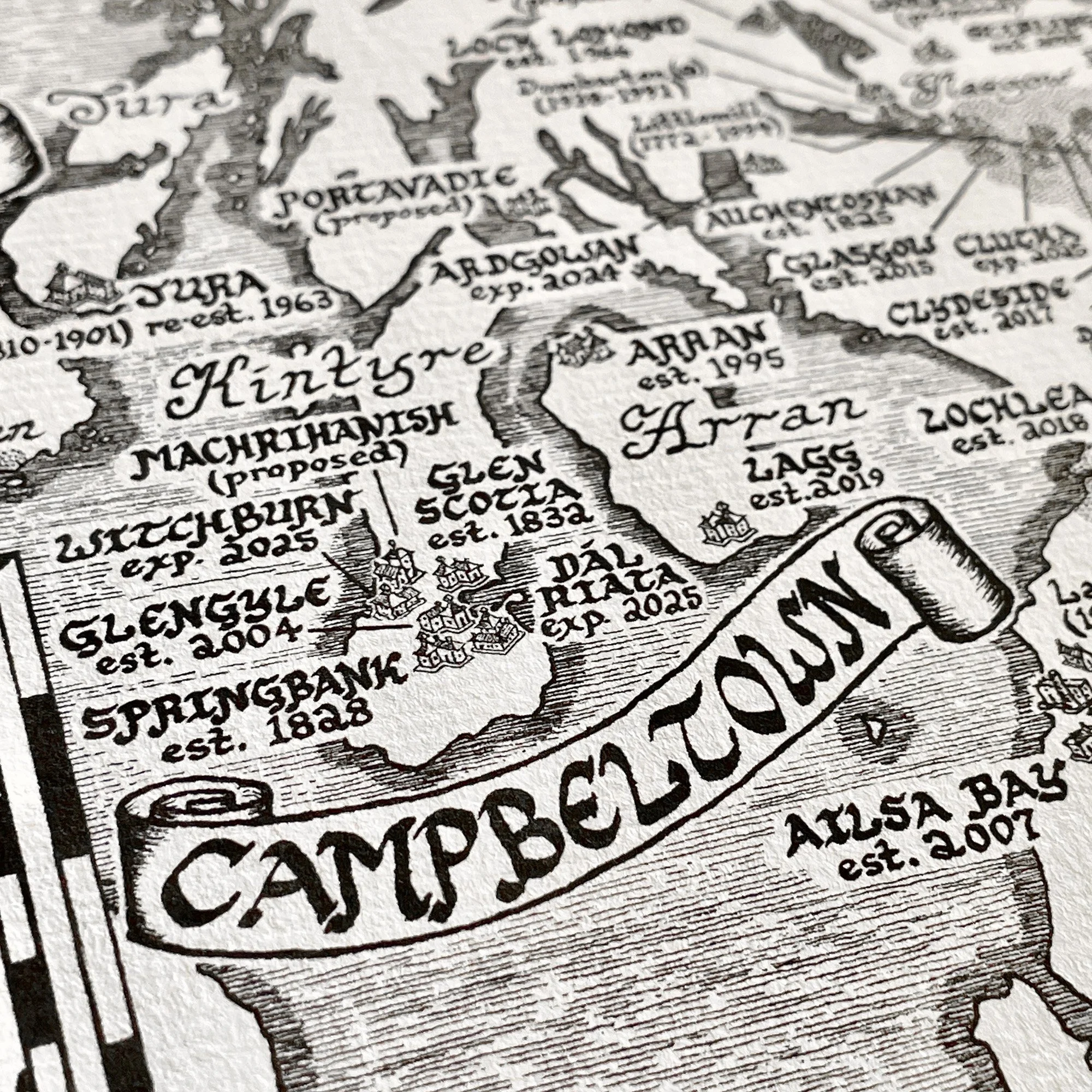 Manuscript Maps — Scotland Whisky Map