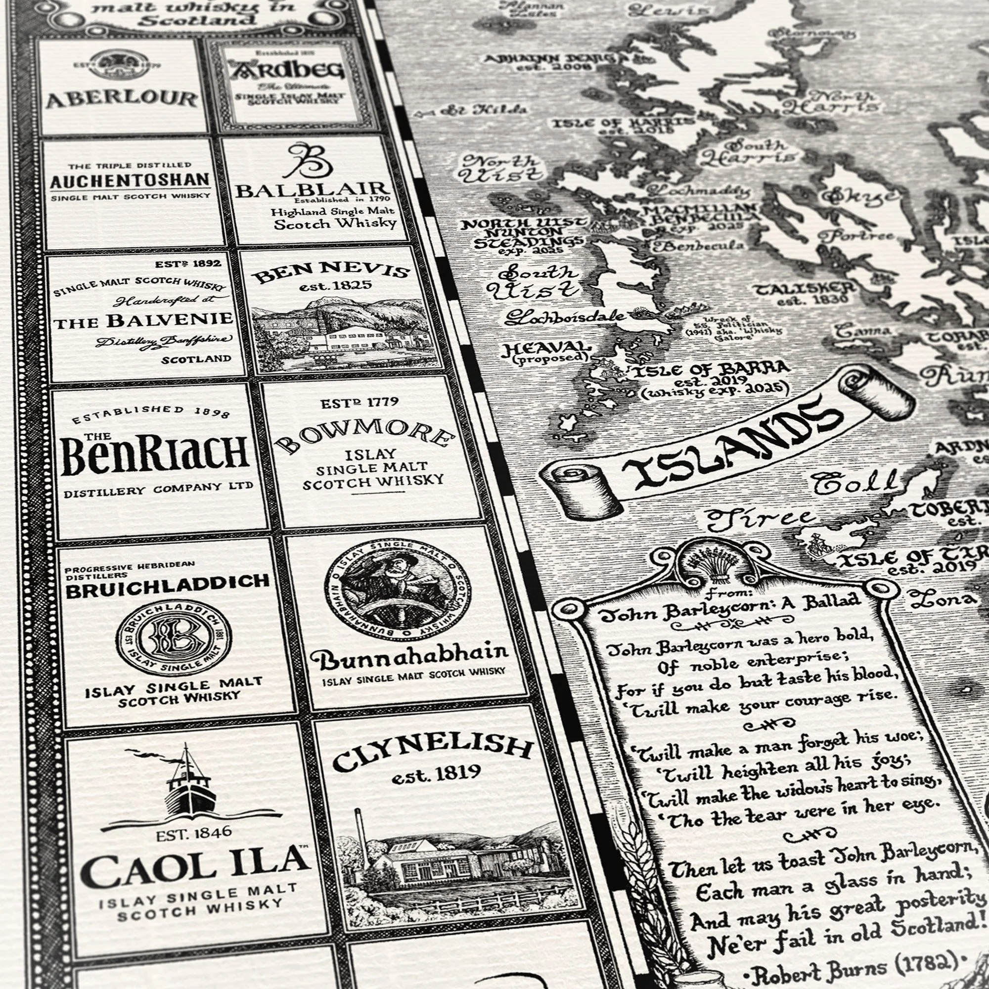 Manuscript Maps — Scotland Whisky Map