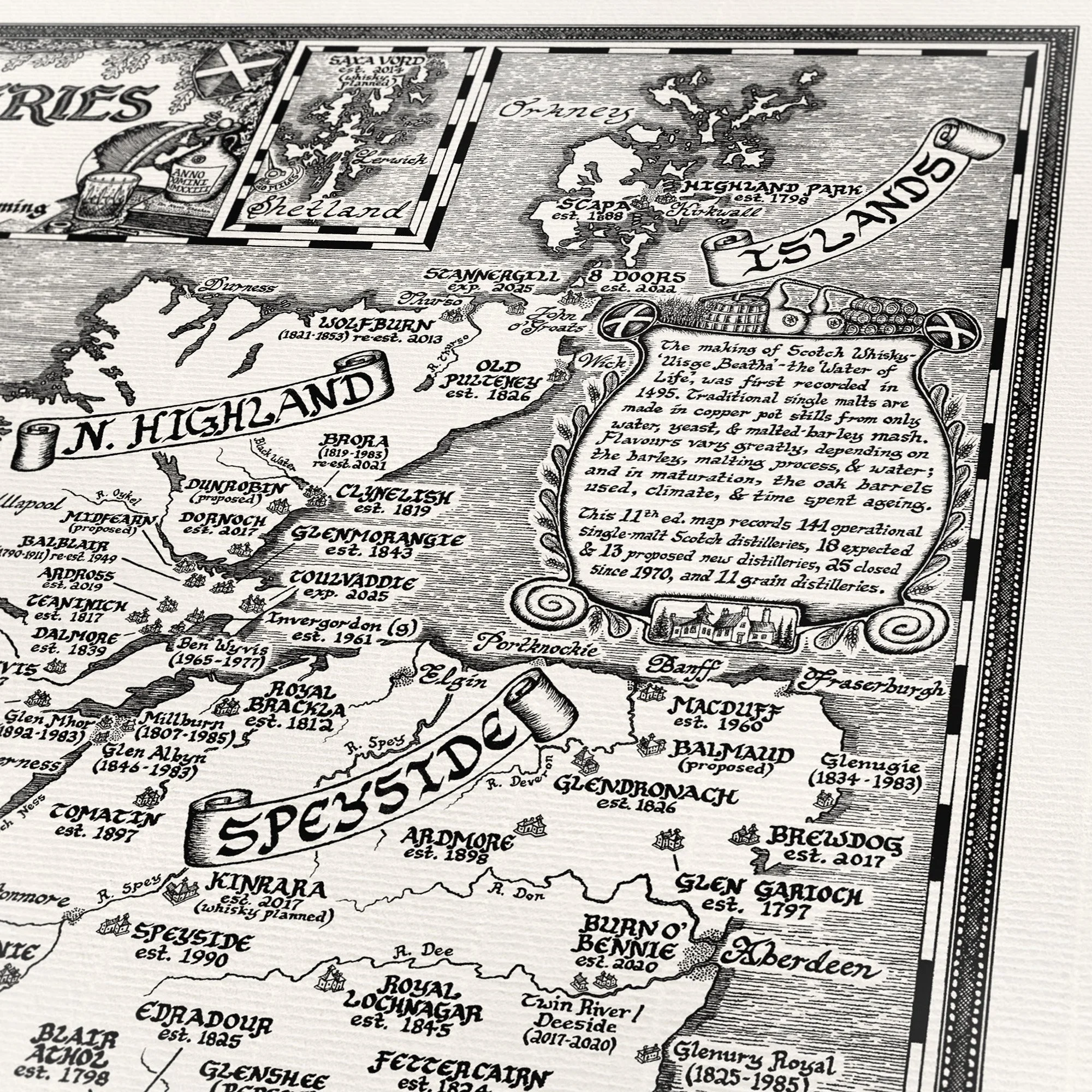 Manuscript Maps — Scotland Whisky Map