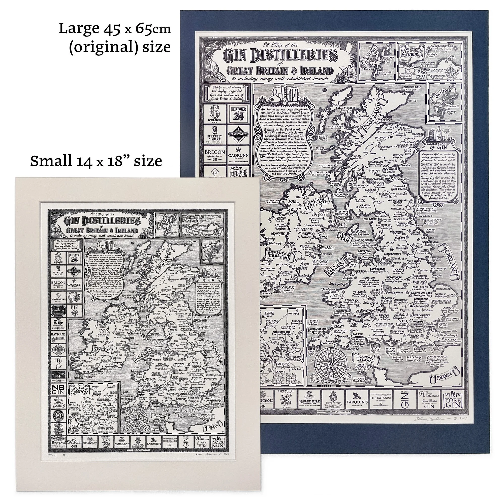 Manuscript Maps — Gin Distilleries of Britain & Ireland