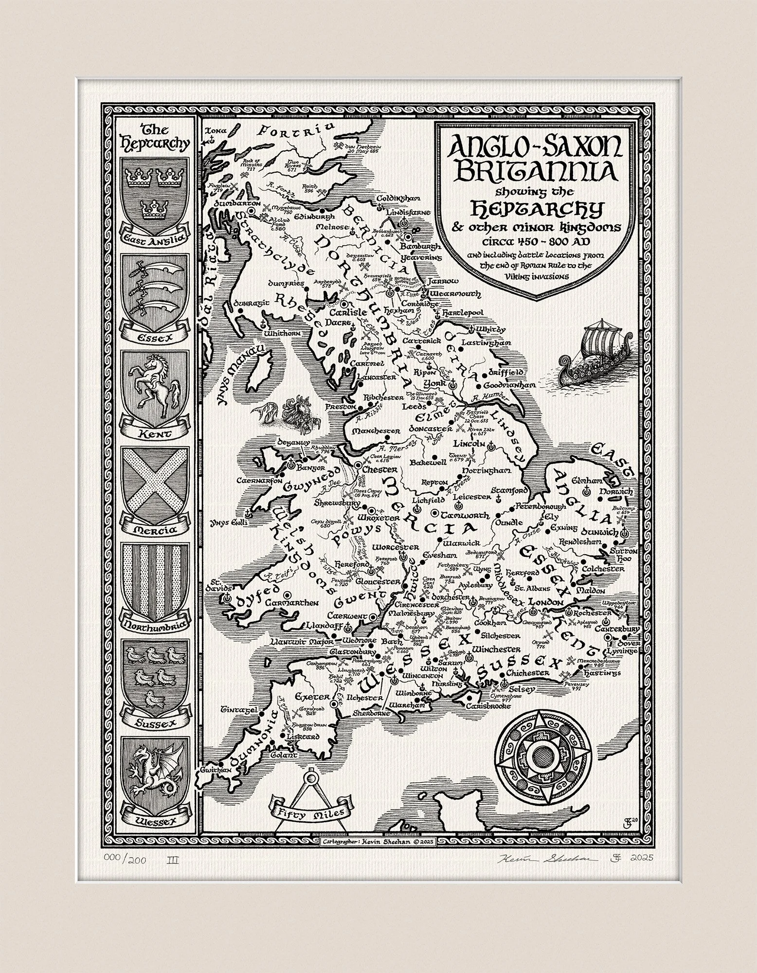 Manuscript Maps — Map of Anglo-Saxon Britannia