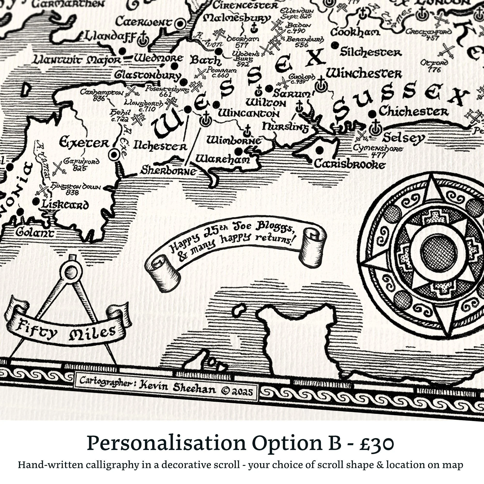 Manuscript Maps — Map of Anglo-Saxon Britannia