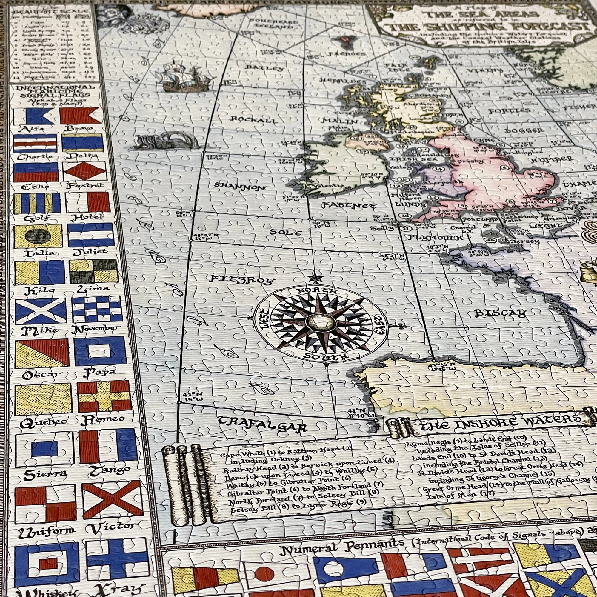 Manuscript Maps — Colour Shipping Forecast Puzzle - 1000 pieces