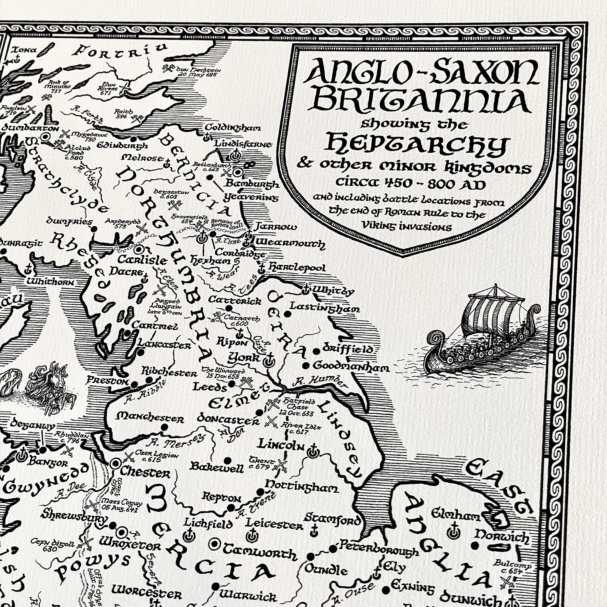 Manuscript Maps — Map of Anglo-Saxon Britannia