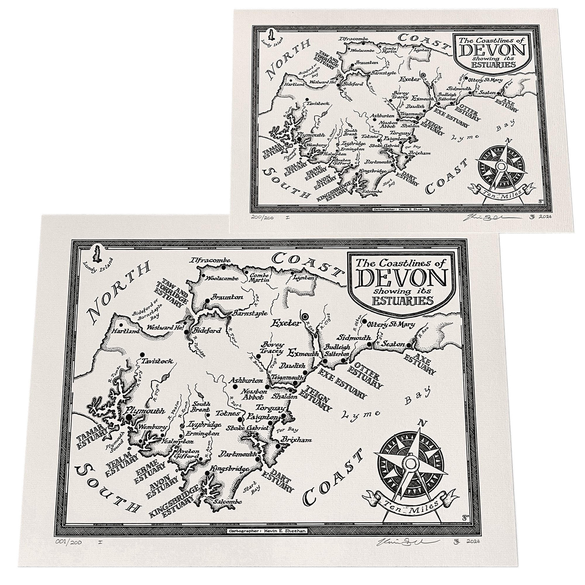 Manuscript Maps — Devon Coastlines Map