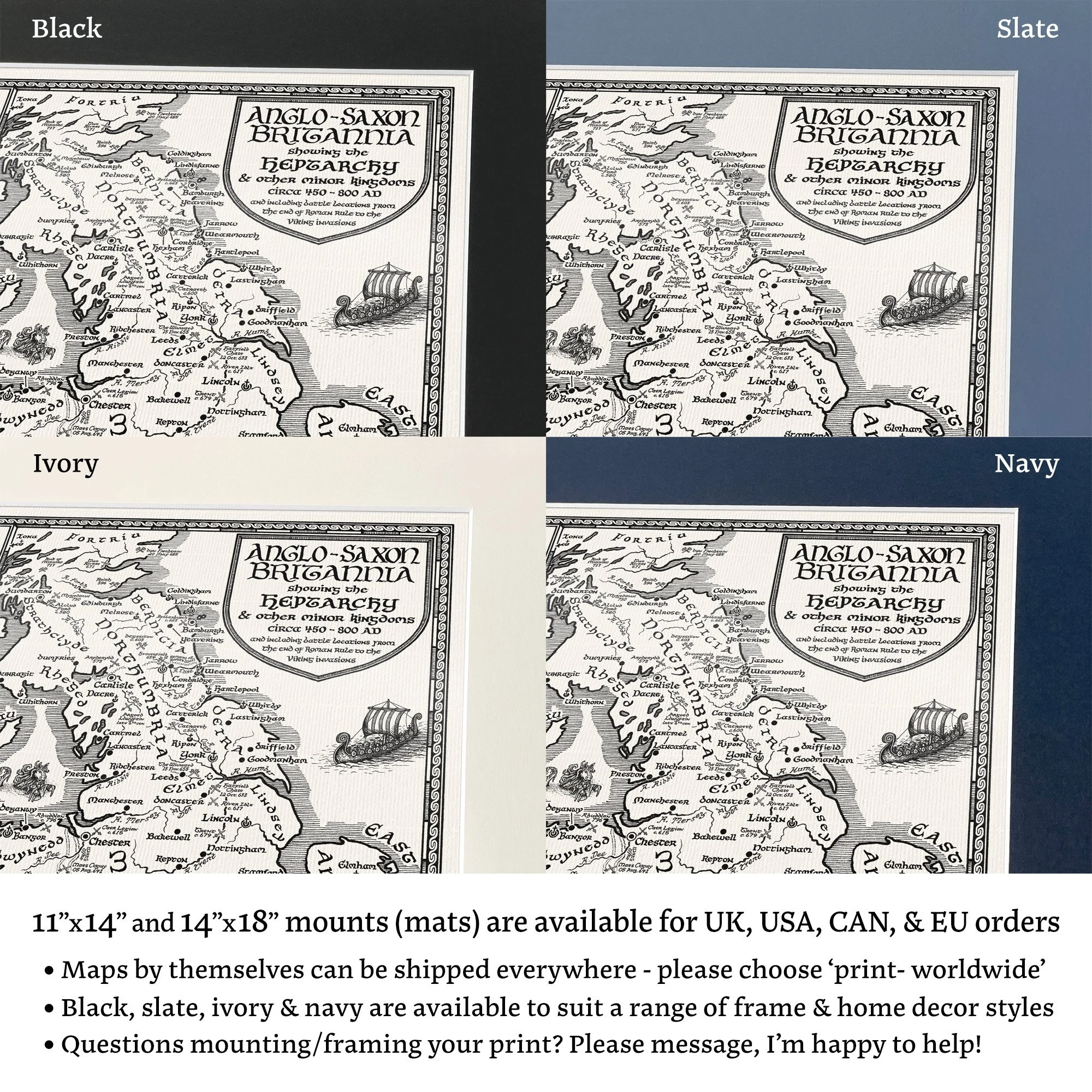 Manuscript Maps — Map of Anglo-Saxon Britannia