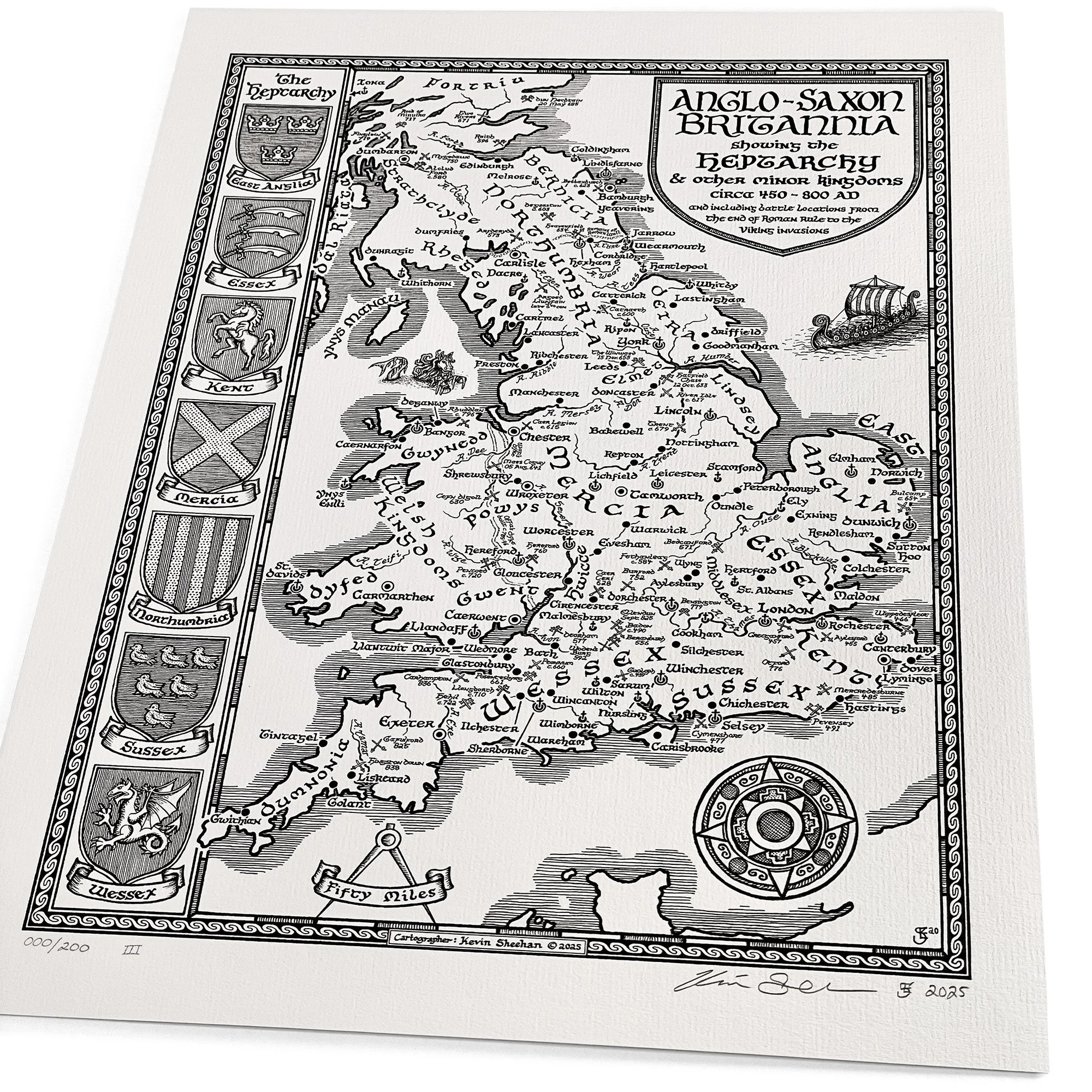 Manuscript Maps — Map of Anglo-Saxon Britannia
