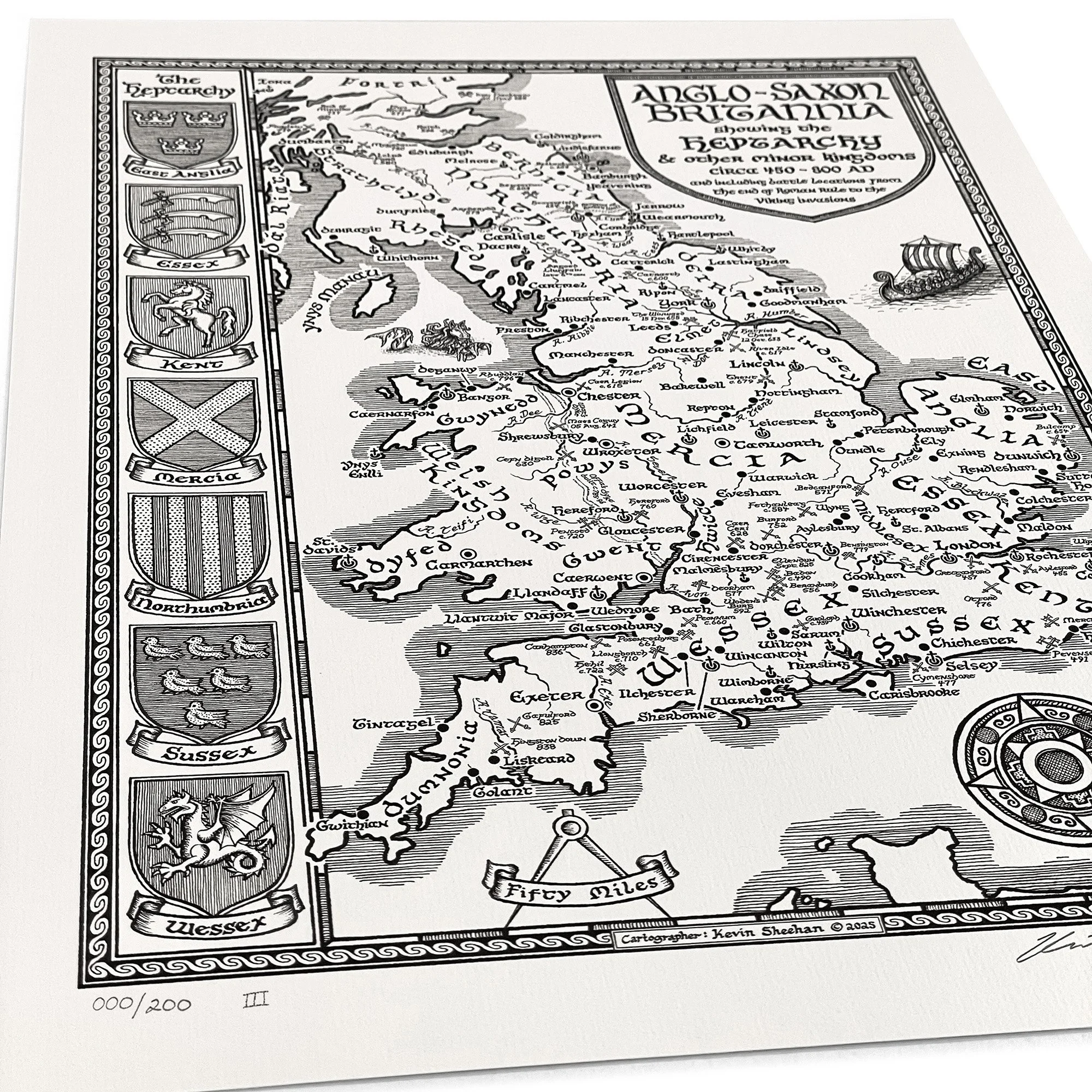 Manuscript Maps — Map of Anglo-Saxon Britannia