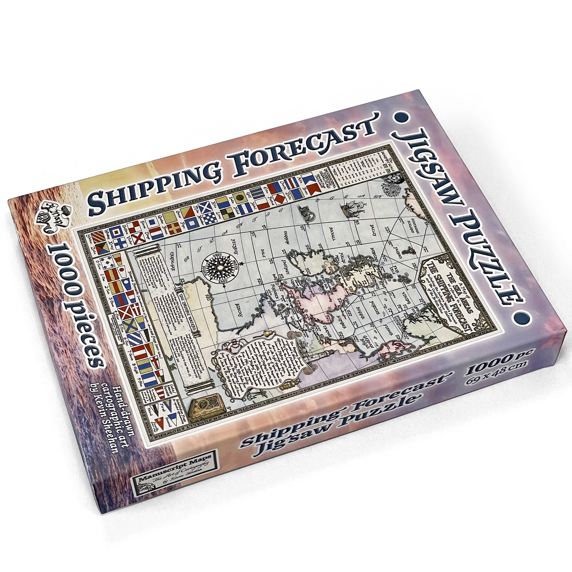 Manuscript Maps — Colour Shipping Forecast Puzzle - 1000 pieces