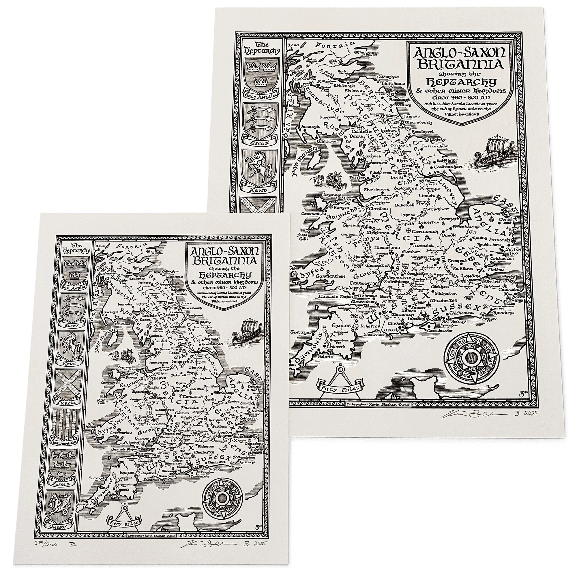 Manuscript Maps — Map of Anglo-Saxon Britannia