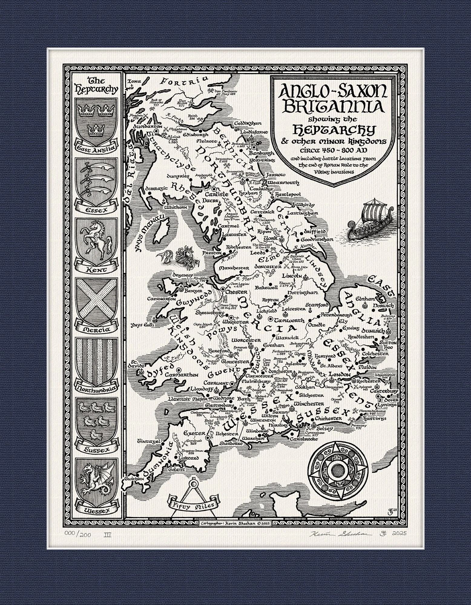 Manuscript Maps — Map of Anglo-Saxon Britannia