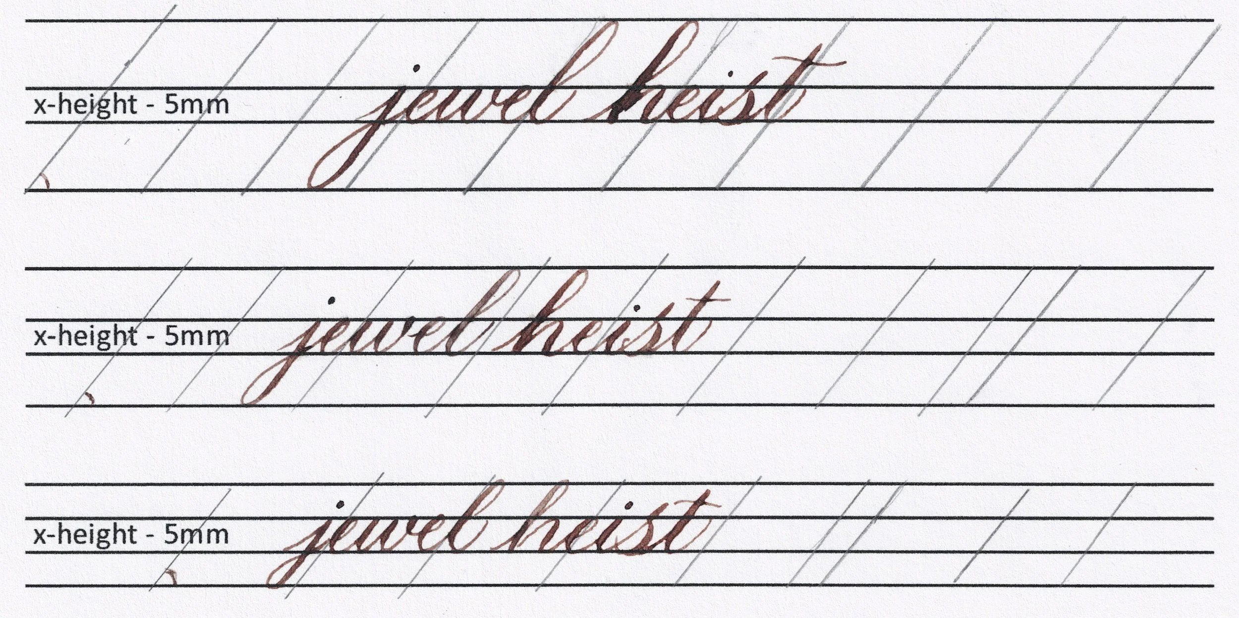 Calligraphy Guidelines: Master X-Heights, Ratios & Slant Lines — Panda ...